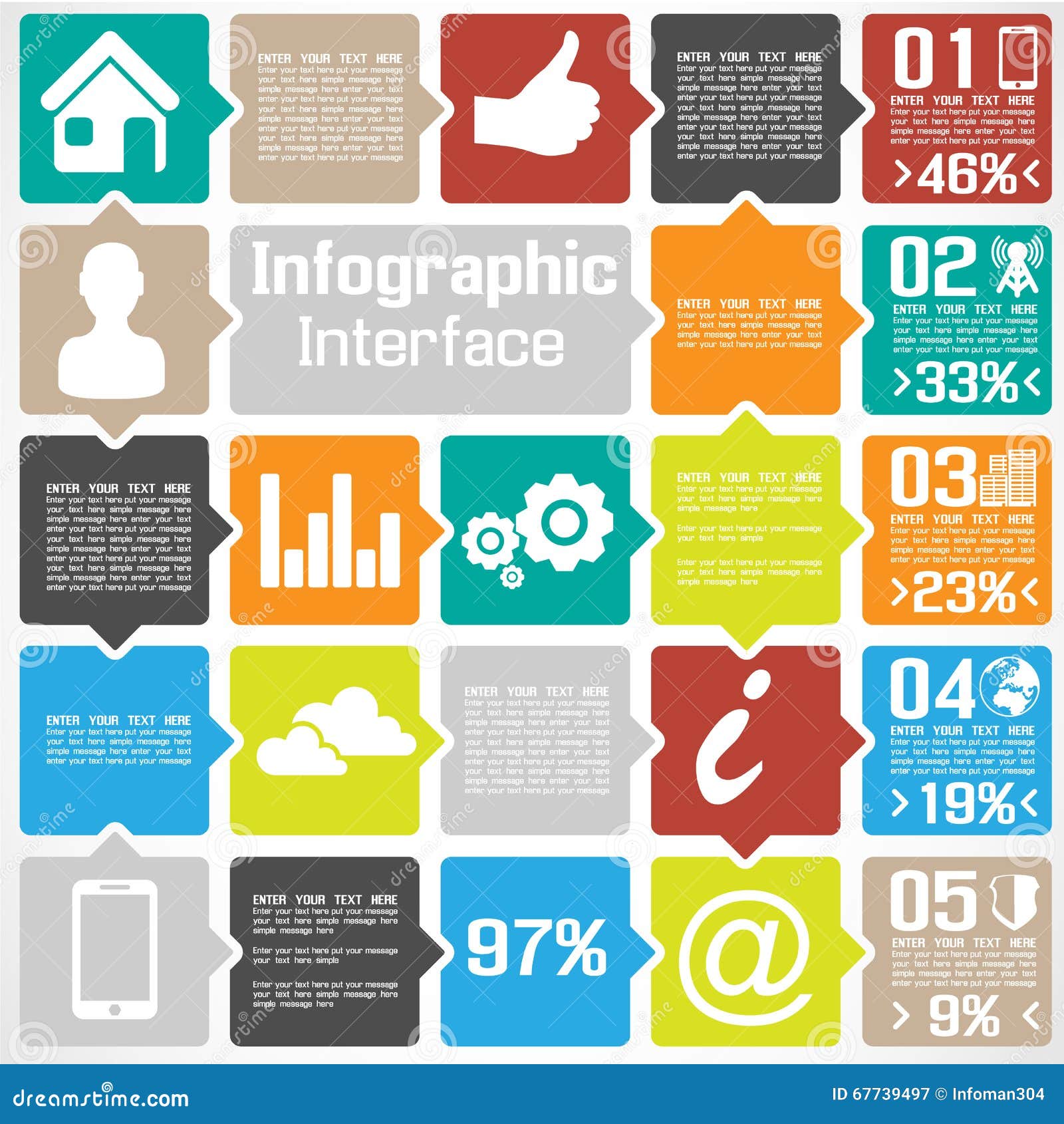 Infographic Demographic Elements Chart and Graphic Stock Vector ...
