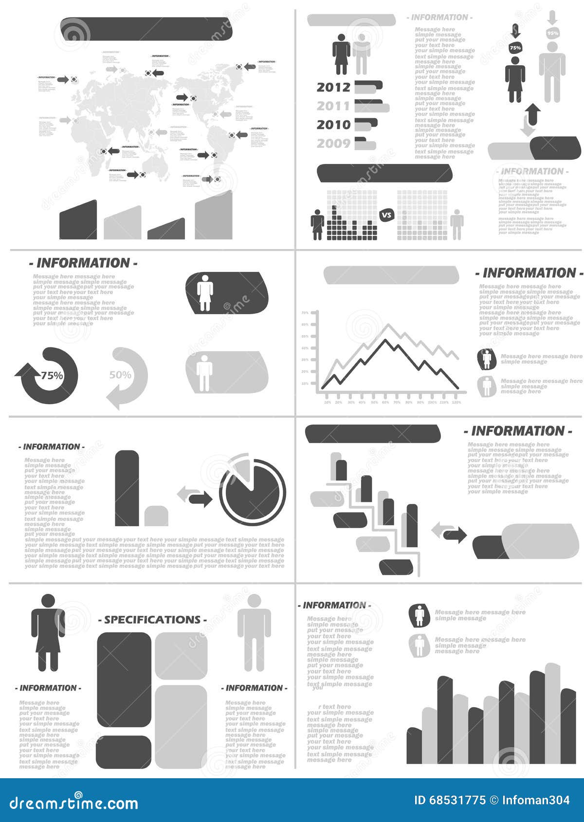 Infographic Demographic Elements Chart and Graphic Stock Vector ...