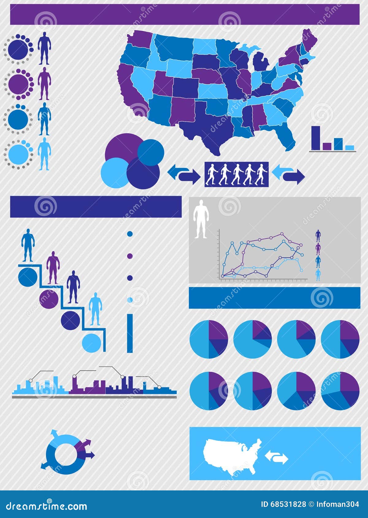 Infographic Demographic Elements Chart and Graphic Stock Vector ...