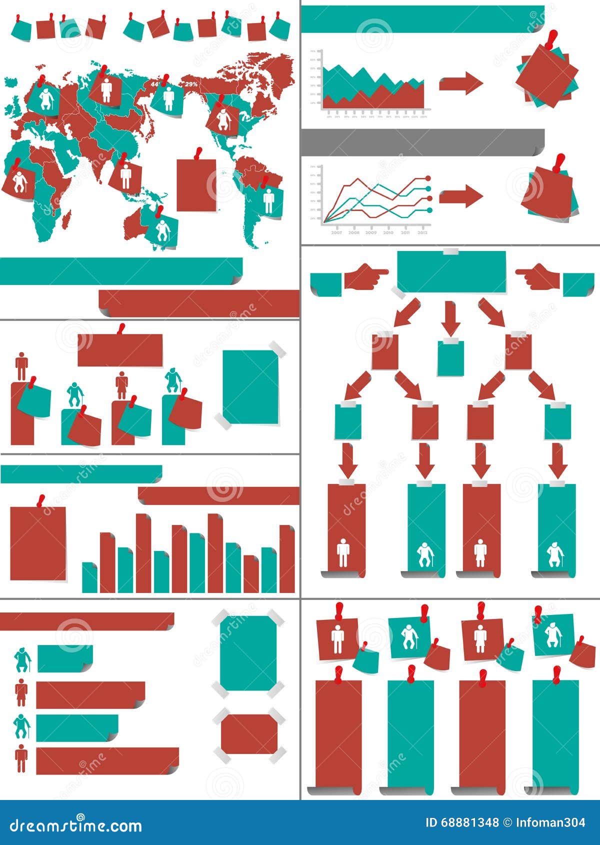 Infographic Demographic Elements Chart and Graphic Stock Vector ...