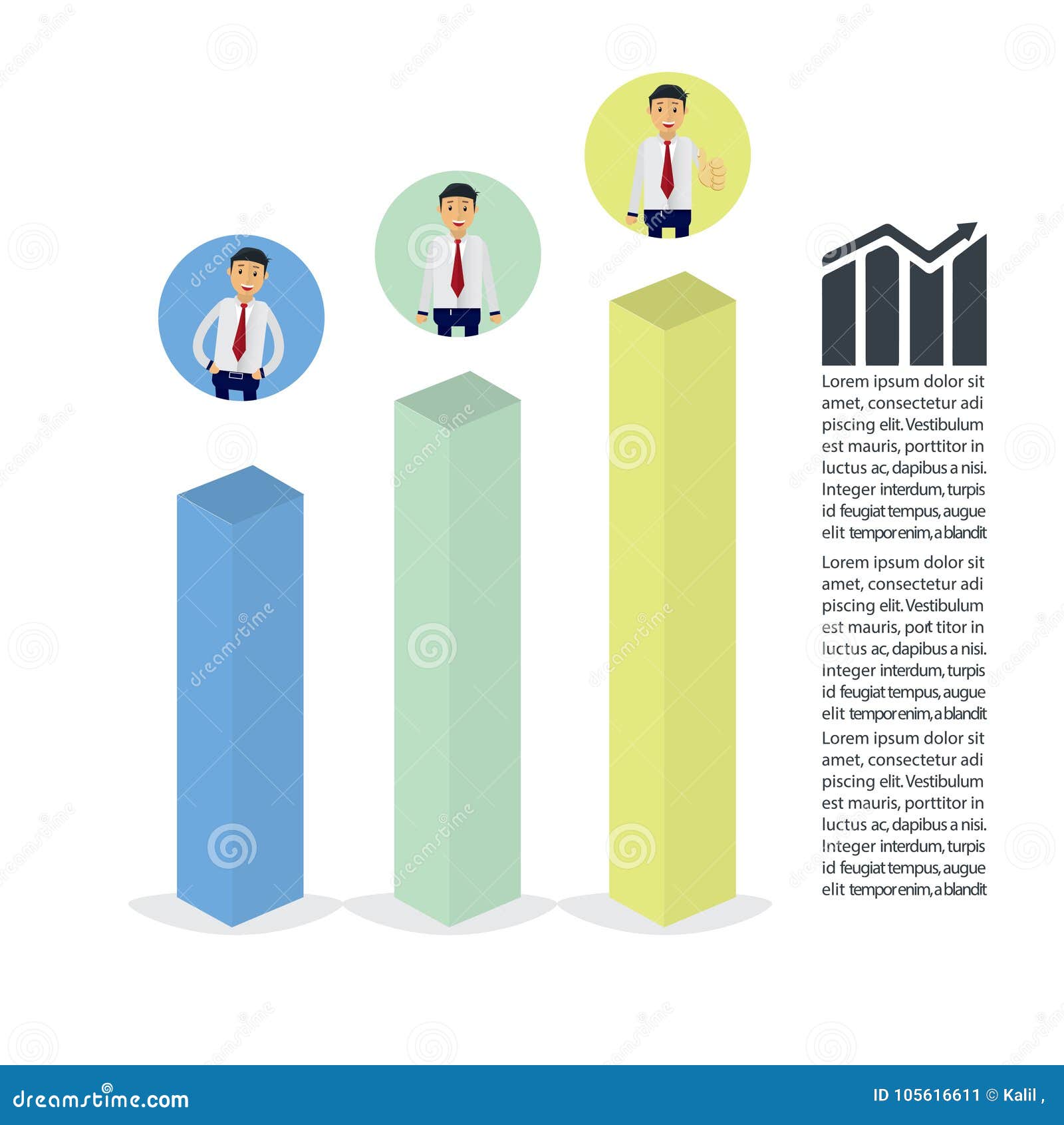 Infographic Des Fortschritts Mit Leute Illustration Stock Abbildung ...