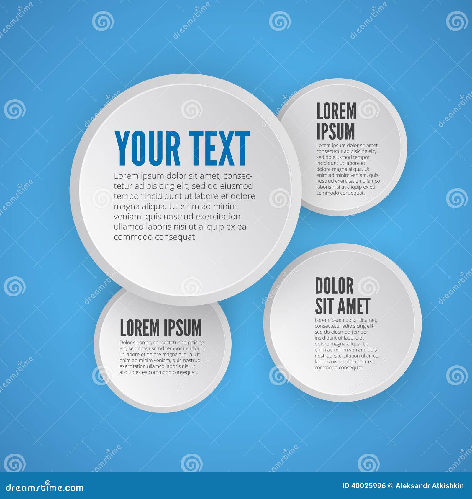 Infographic Design on the Blue Background Stock Vector - Illustration ...