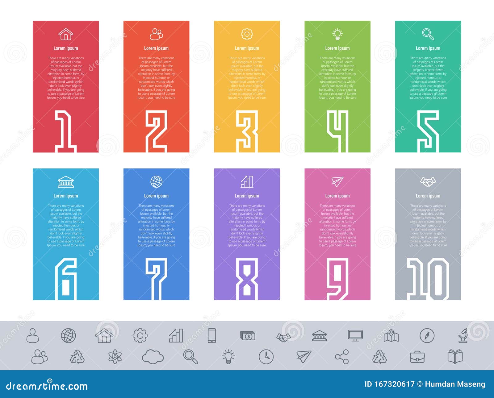 Infographic Design Business Concept with 10 Steps Stock Vector ...