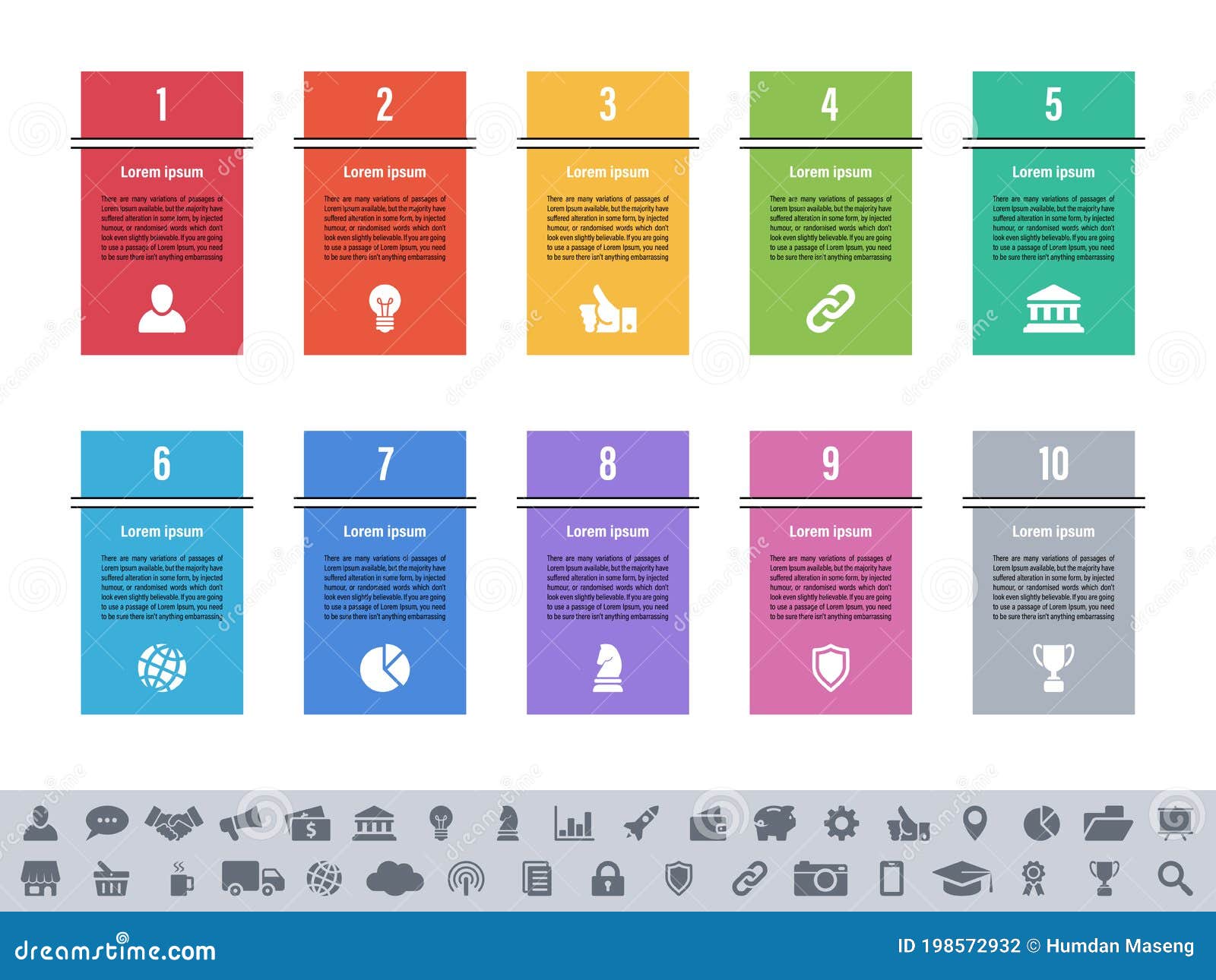 Infographic Design Business Concept with 10 Steps Stock Vector ...
