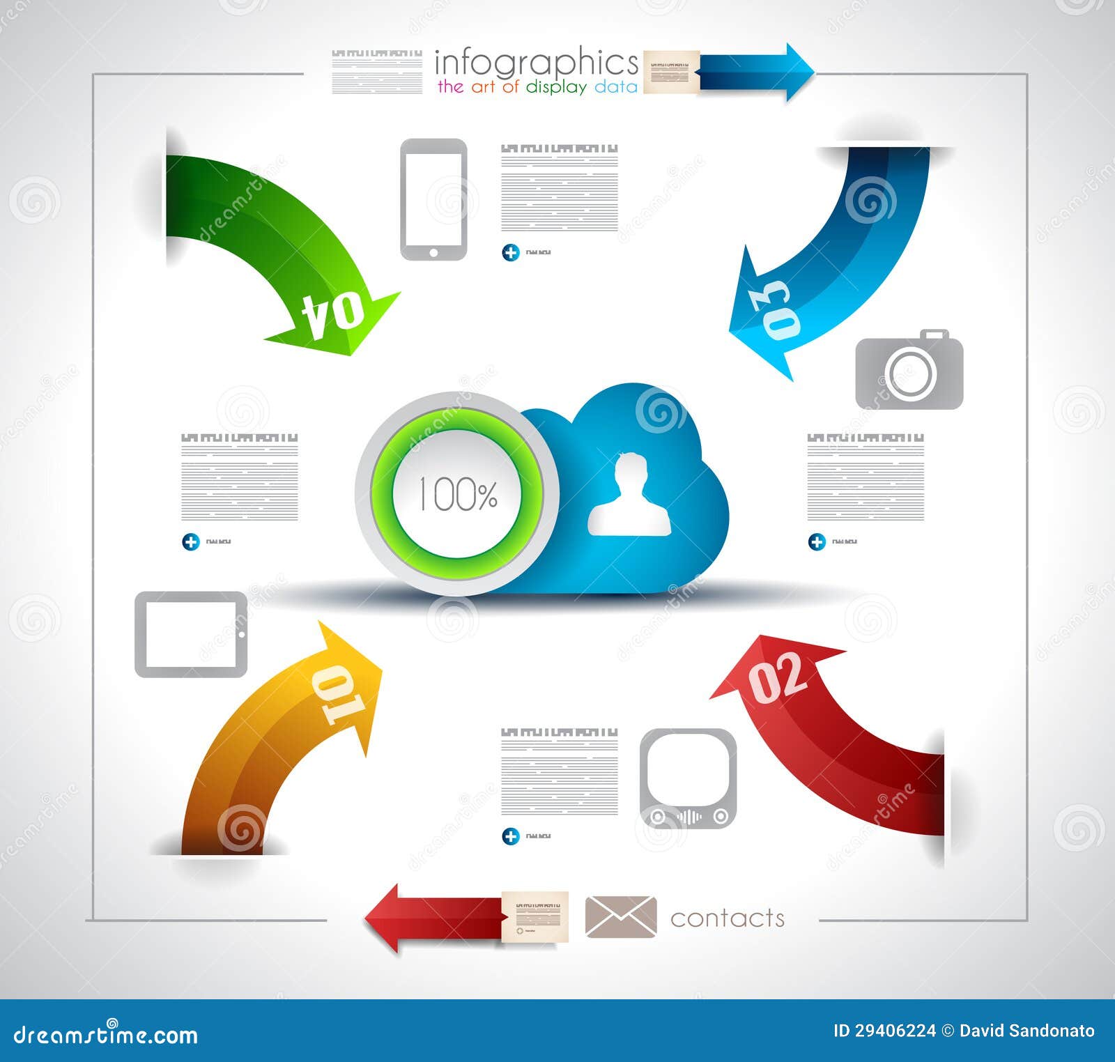 Infographic Design for Cloud Computing Stock Illustration ...
