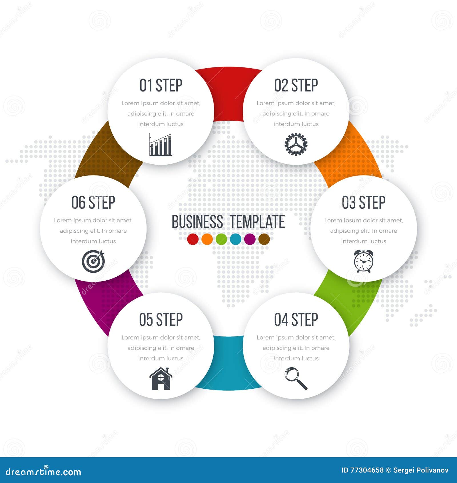 Infographic Design with Colored Stock Vector - Illustration of label ...