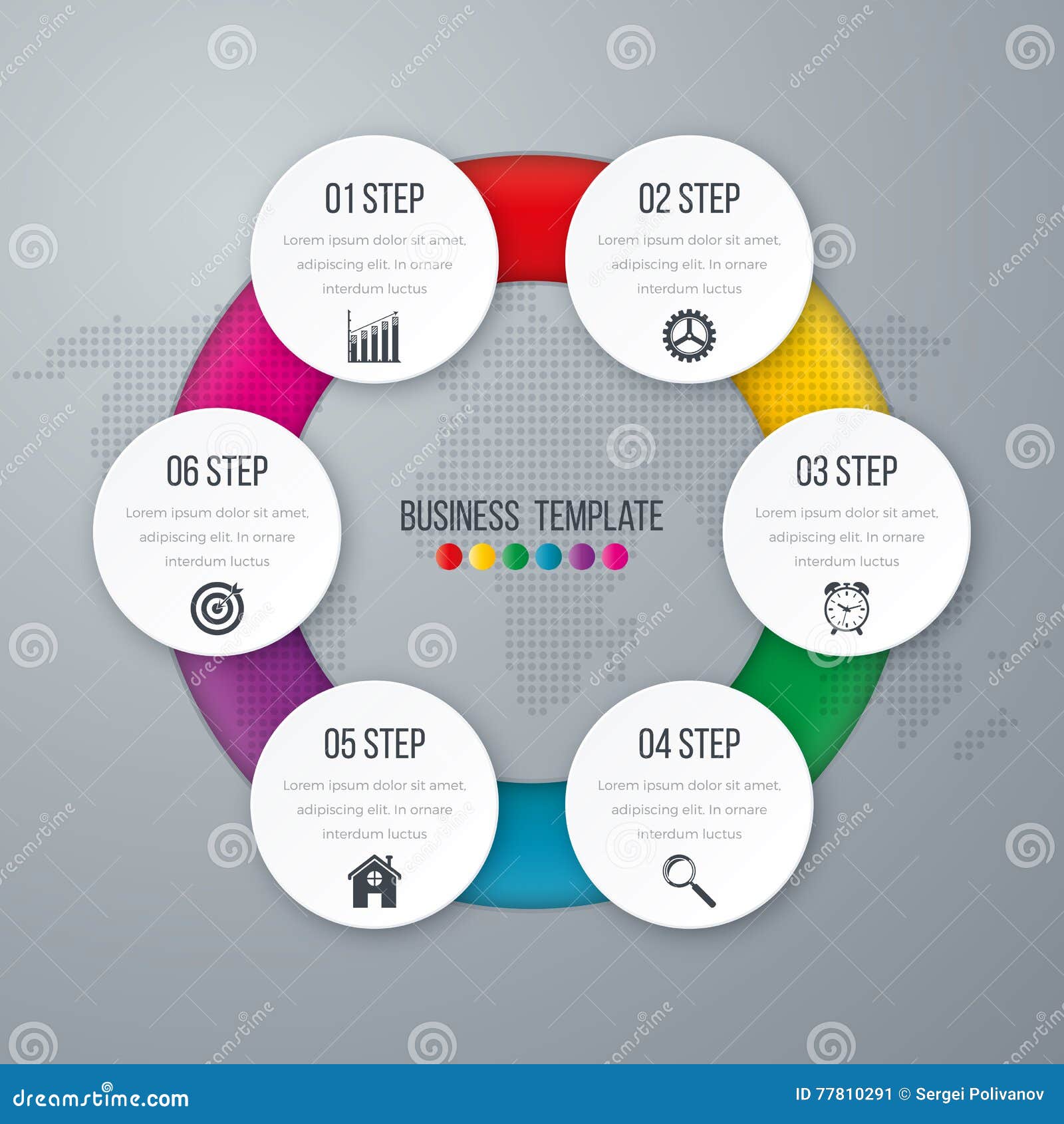 Infographic Design with Colored Stock Vector - Illustration of ...