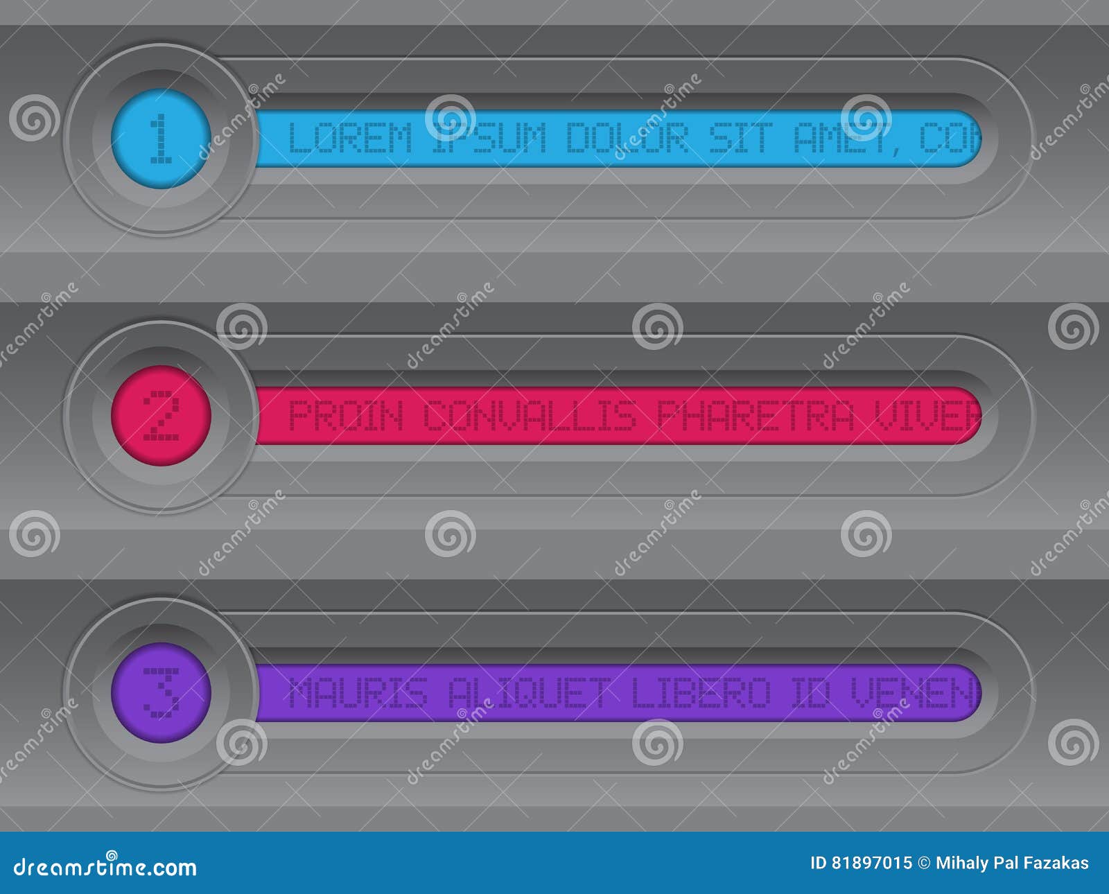 Infographic Design Der Technologie Mit Bunten Lcd-Anzeigen Vektor ...