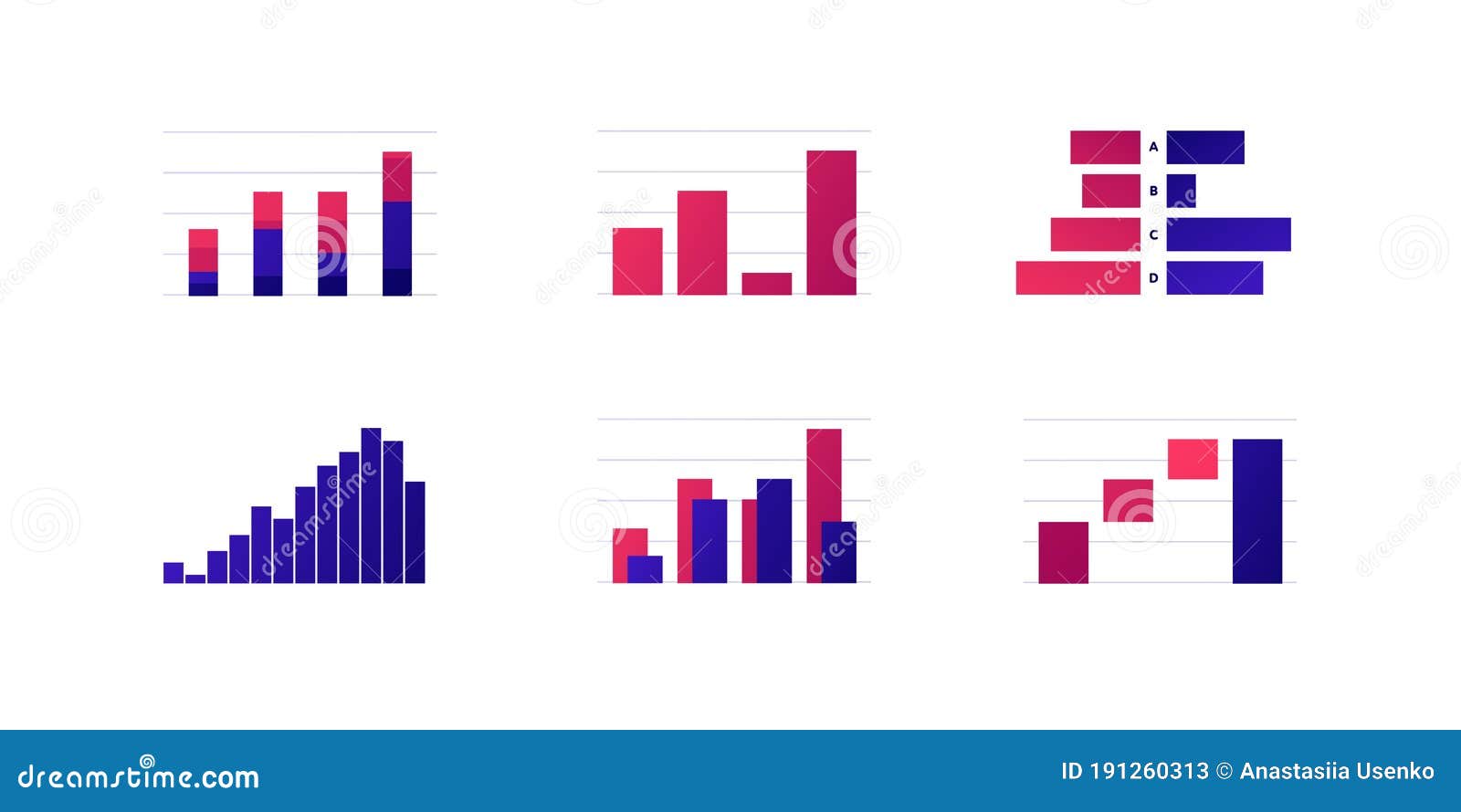 Infographic Design Element Collection. Vector Flat Color Illustration ...