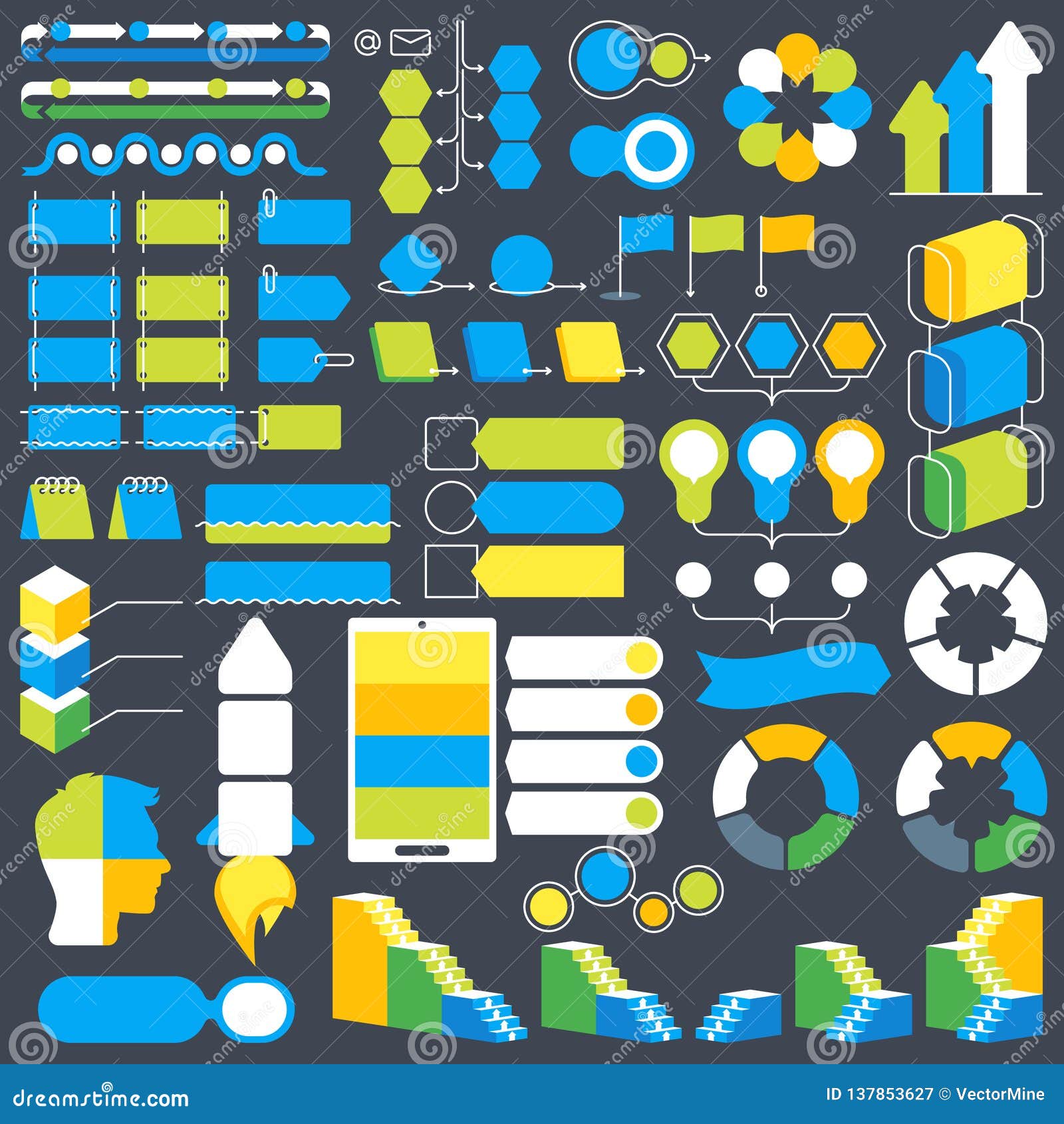 Infographic Design Elements Vector Collection, Diagram Structure ...
