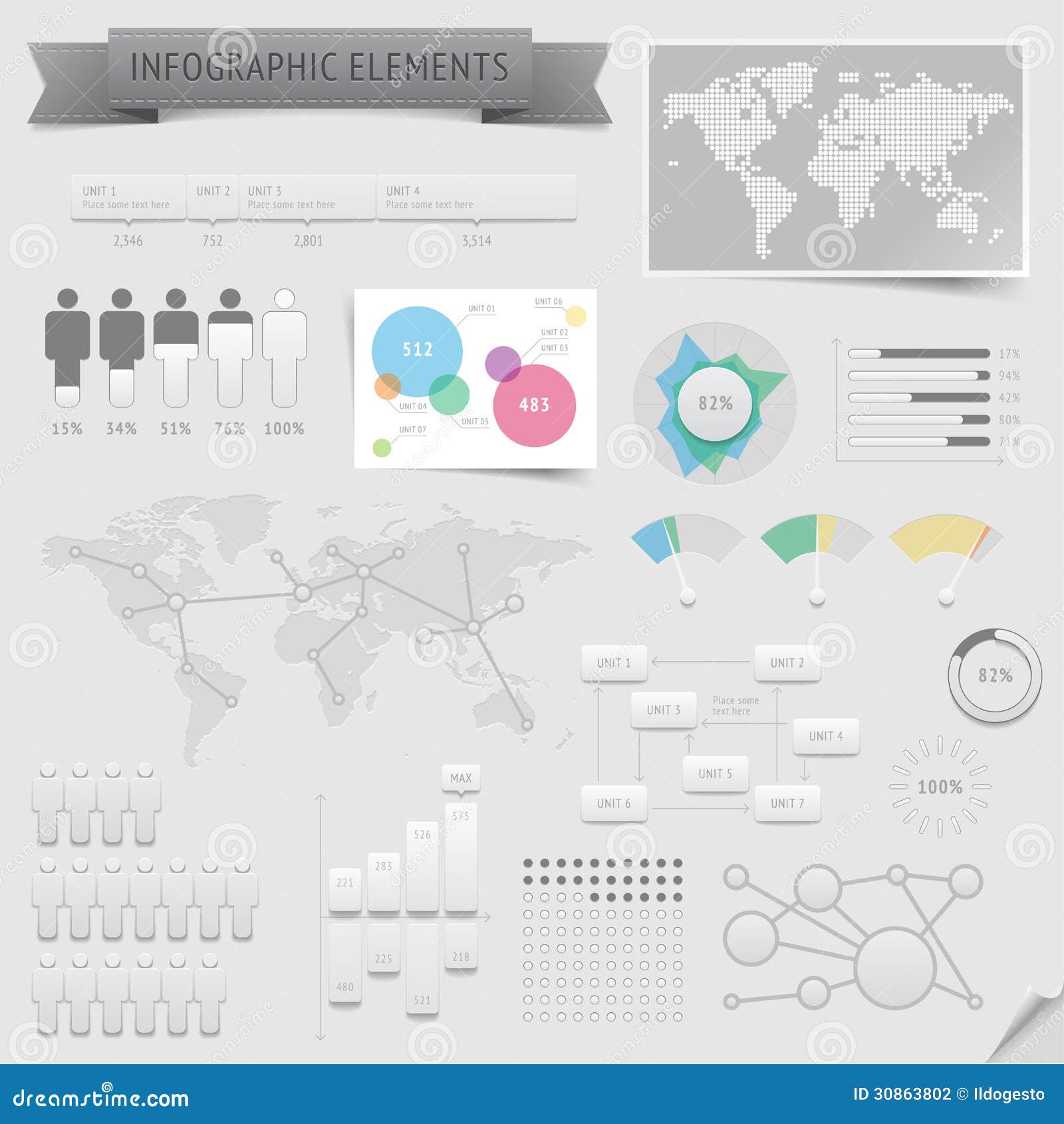 Infographic Design Elements Stock Vector - Illustration of technology ...