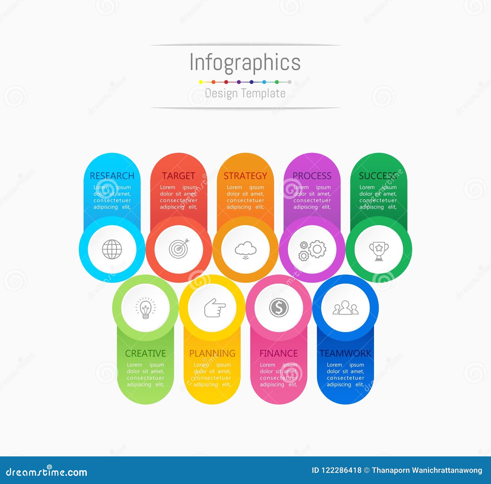 Infographic Design Elements for Your Business Data with 9 Options ...