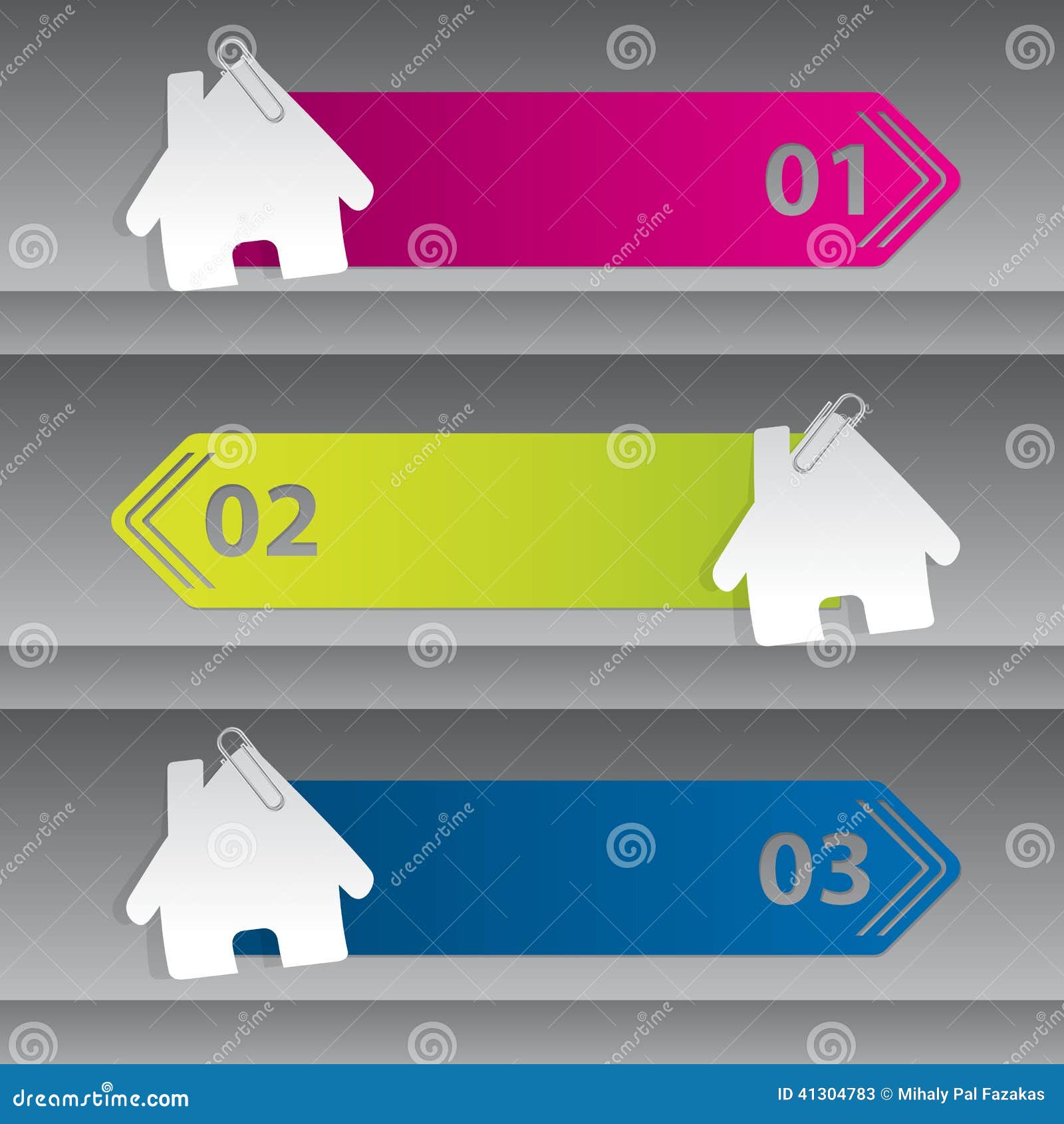 Infographic Design with House Labels Stock Vector - Illustration of ...