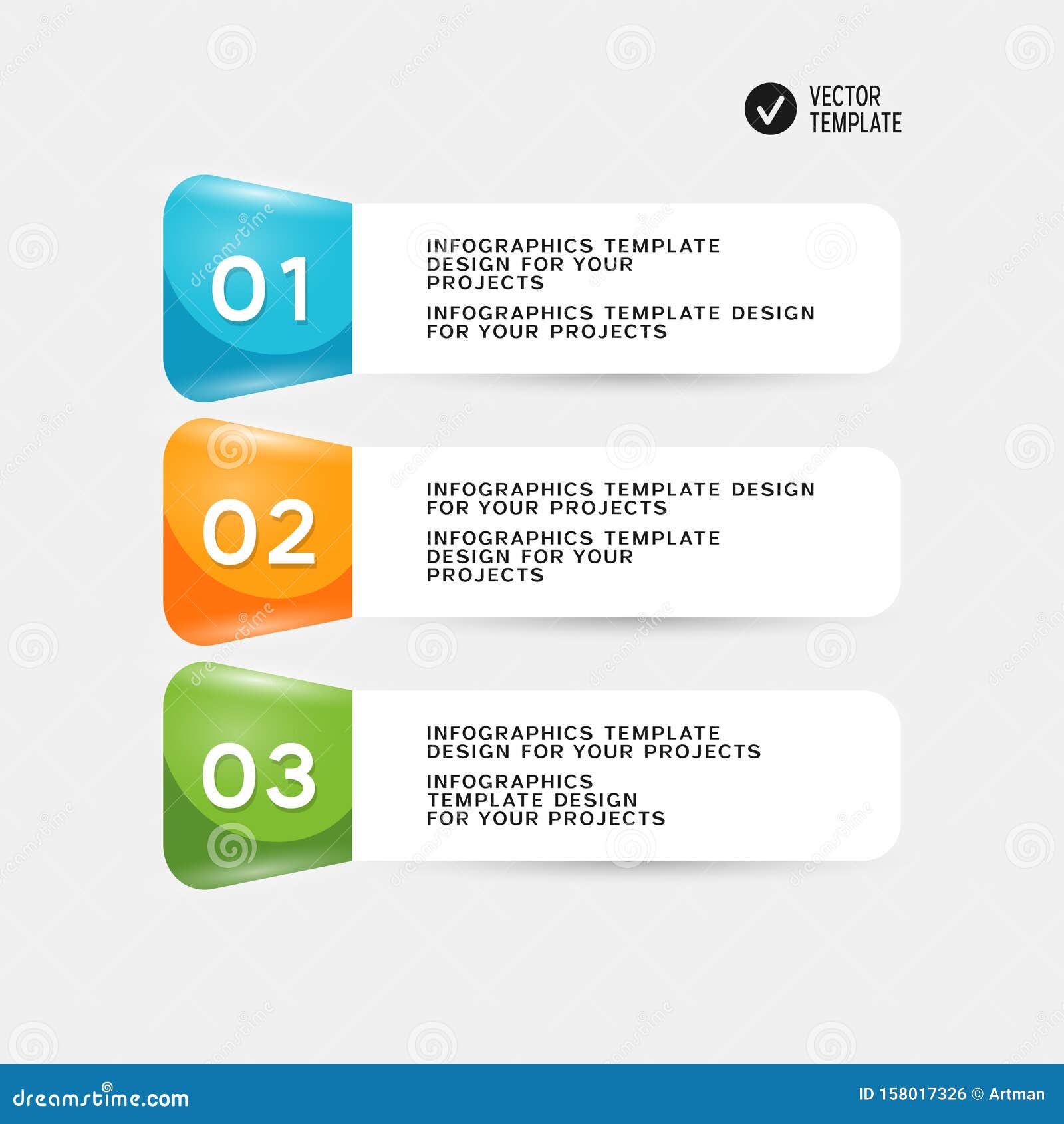 Infographic Design with Numbered Steps Stock Vector - Illustration of ...