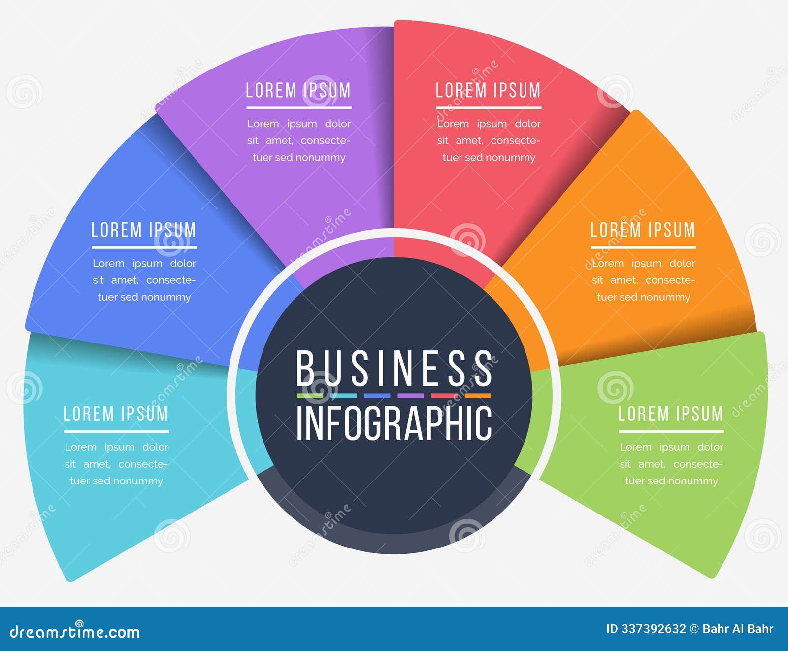 Infographic Design 6 Options, Objects, Elements or Steps Infographics ...