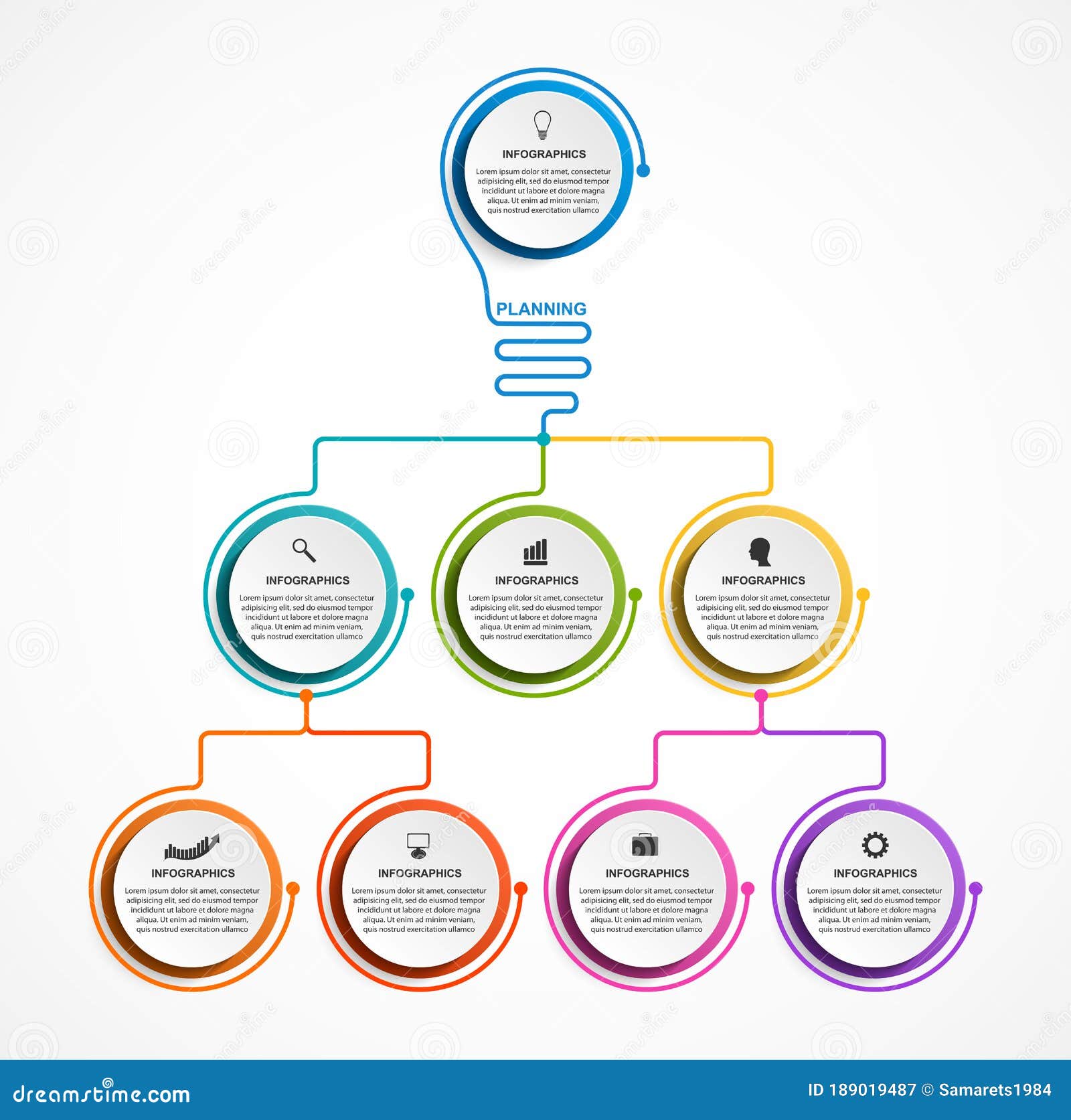 Infographic Design Organization Chart Template for Business ...