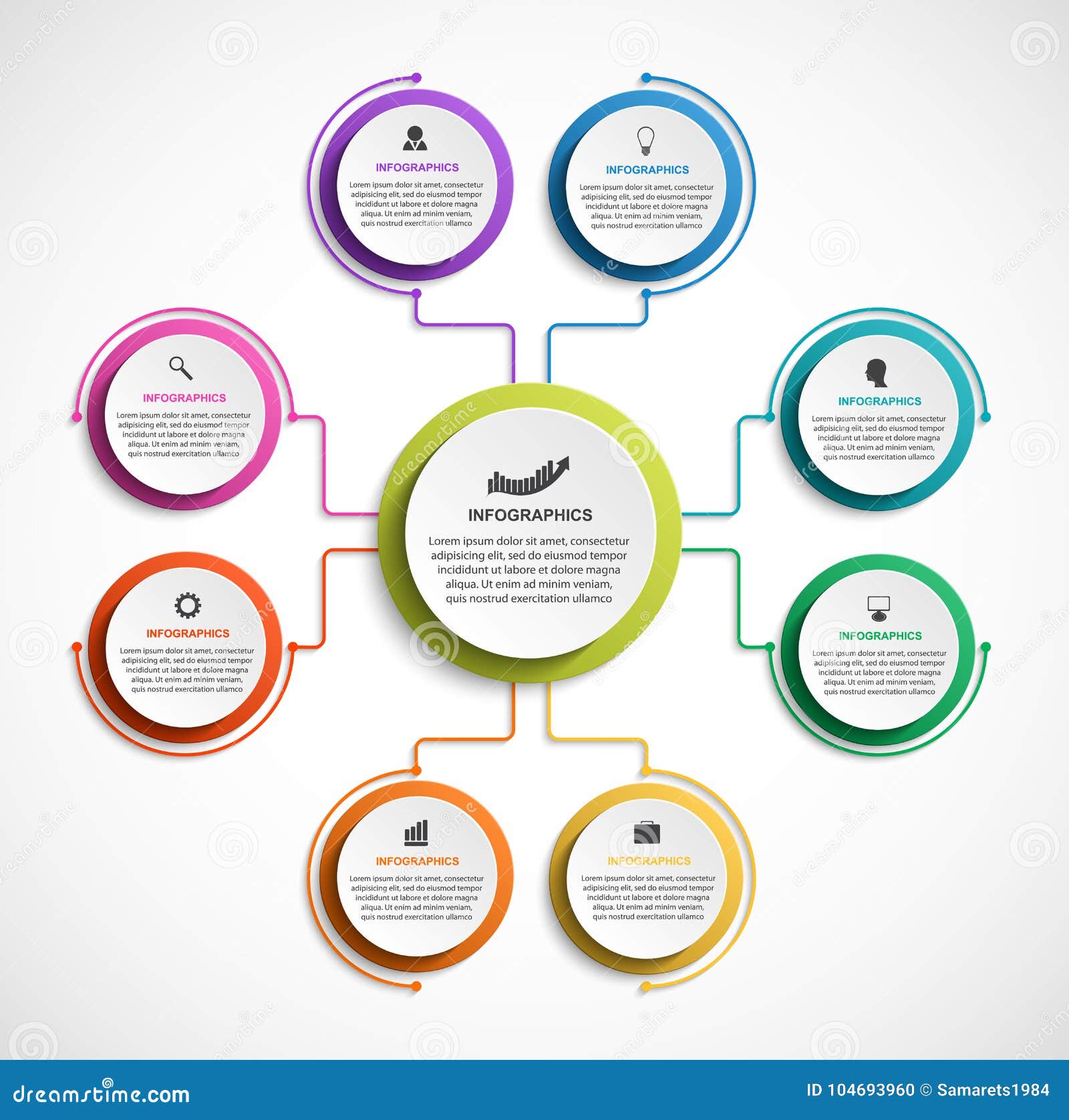 Infographic Design Organization Chart Template. Stock Vector ...
