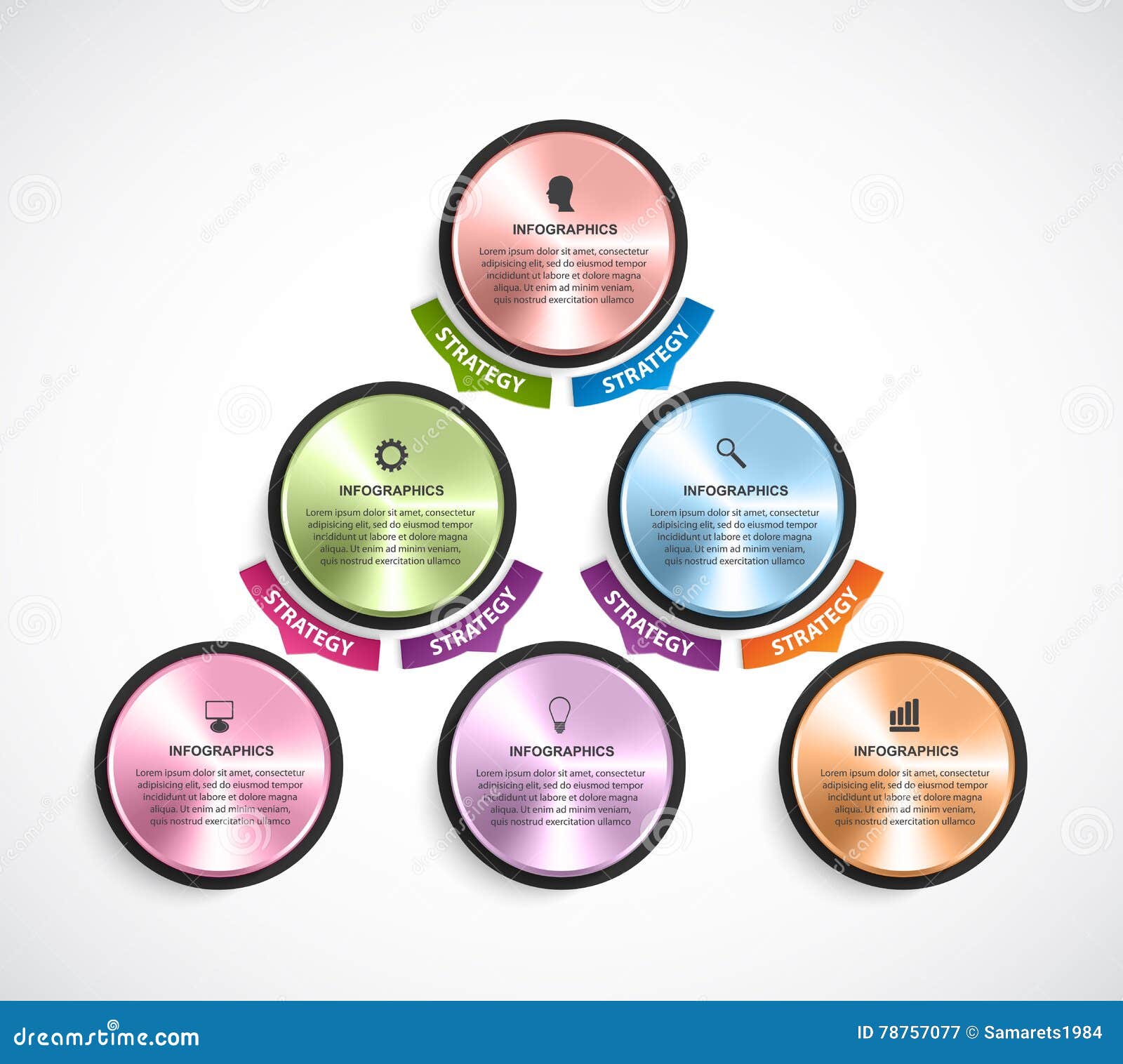 Infographic Design Organization Chart Template. Stock Vector ...