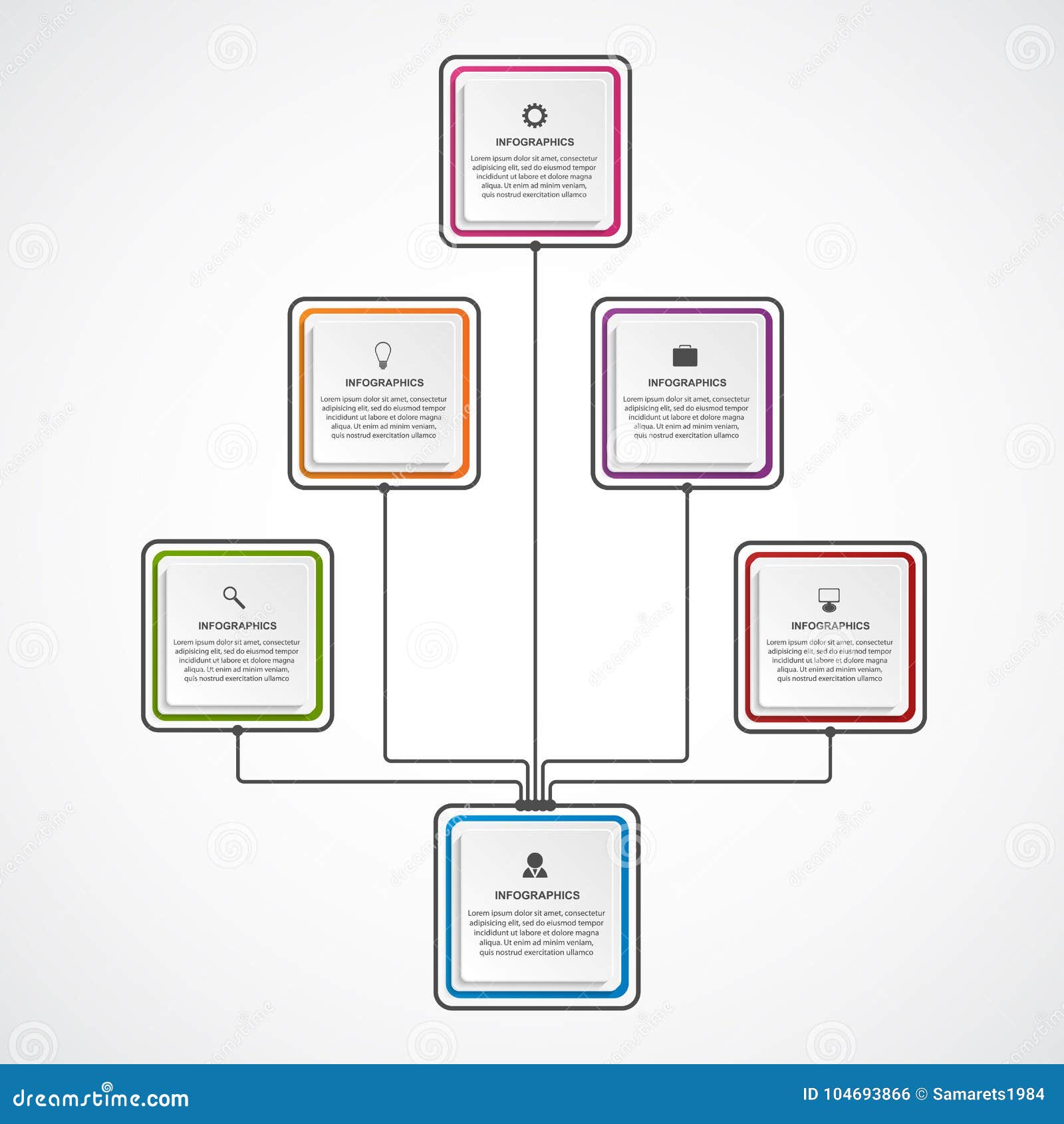 Infographic Design Organization Chart Template. Stock Vector ...