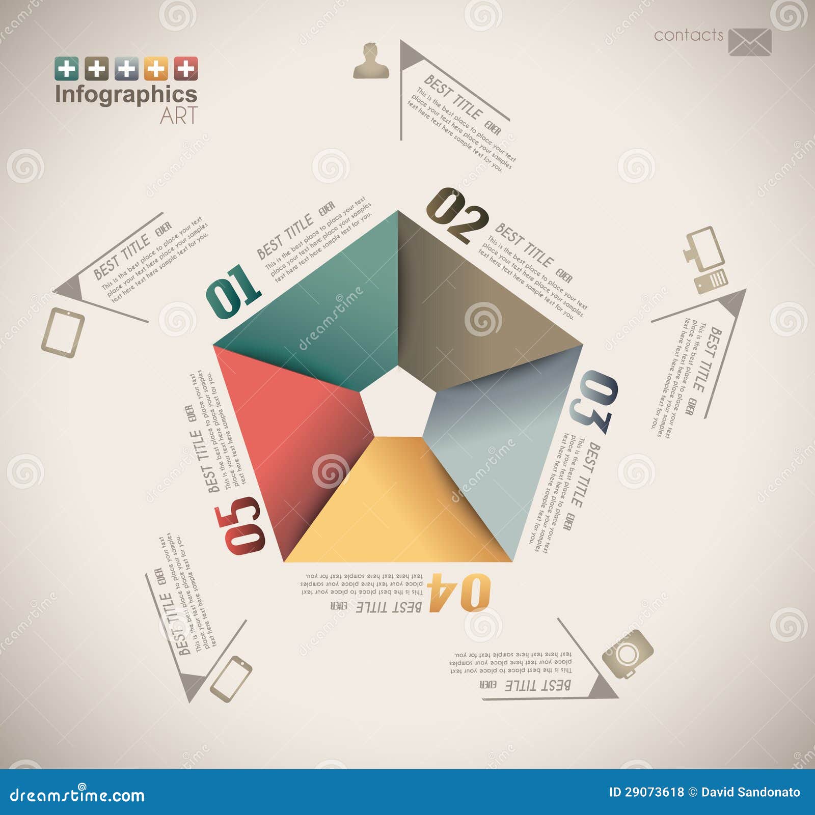 Infographic Design - Original Paper Stock Illustration - Illustration ...