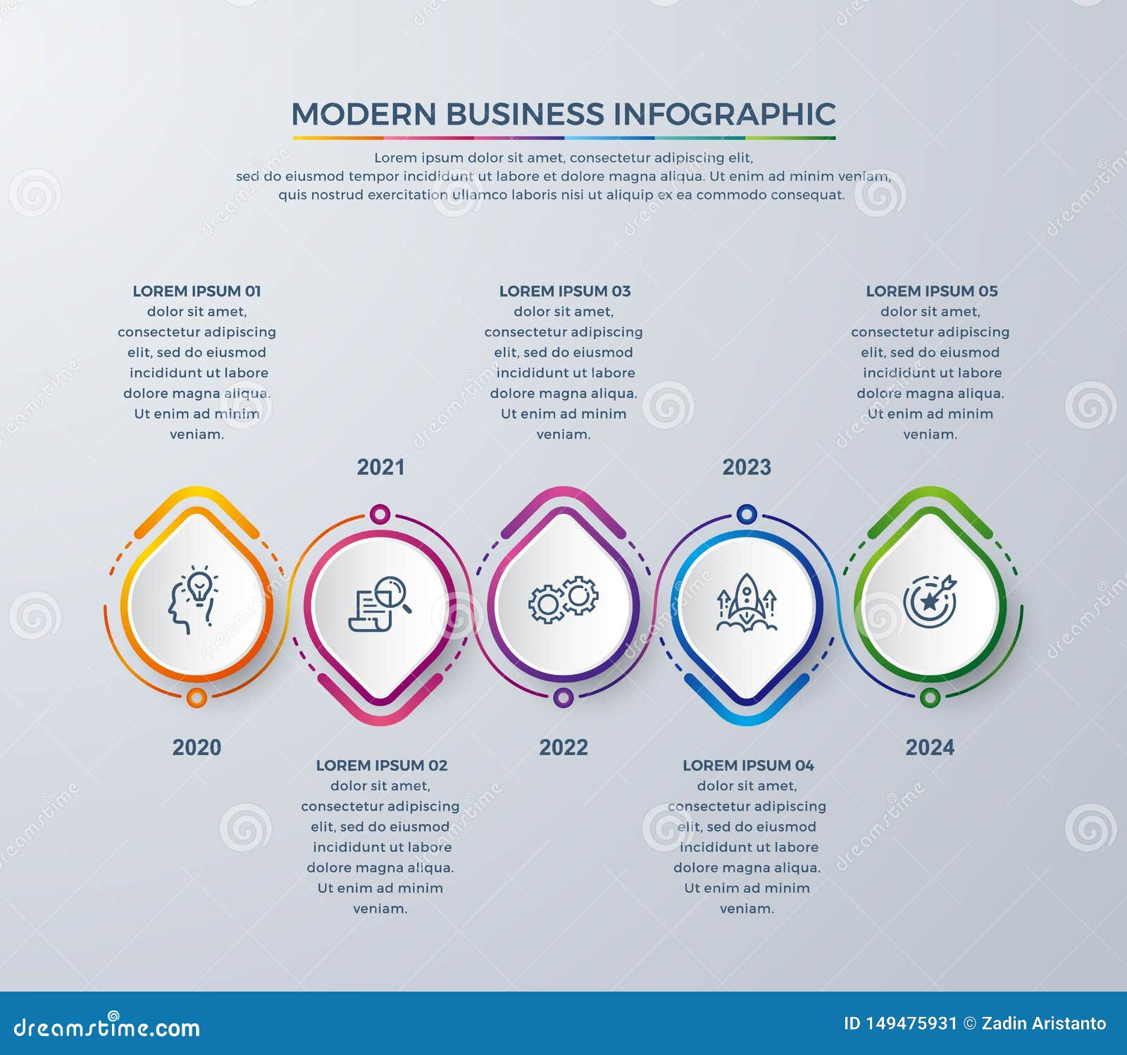 Infographic Design with 5 Process Choices or Steps. Creative ...