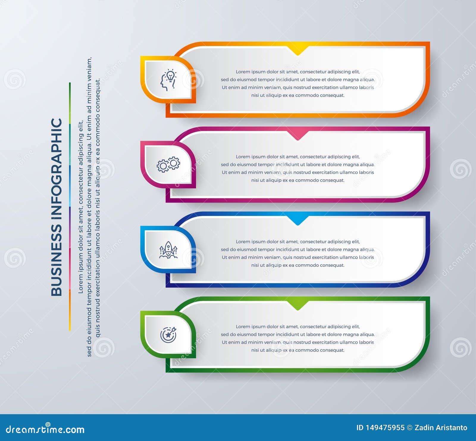 Infographic Design With 4 Process Choices Or Steps. Creative ...