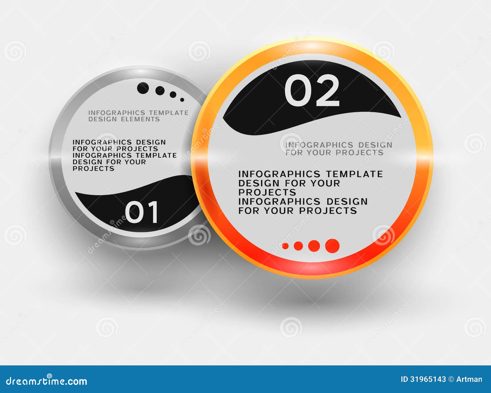 Infographic Design with Round Elements Stock Vector - Illustration of ...