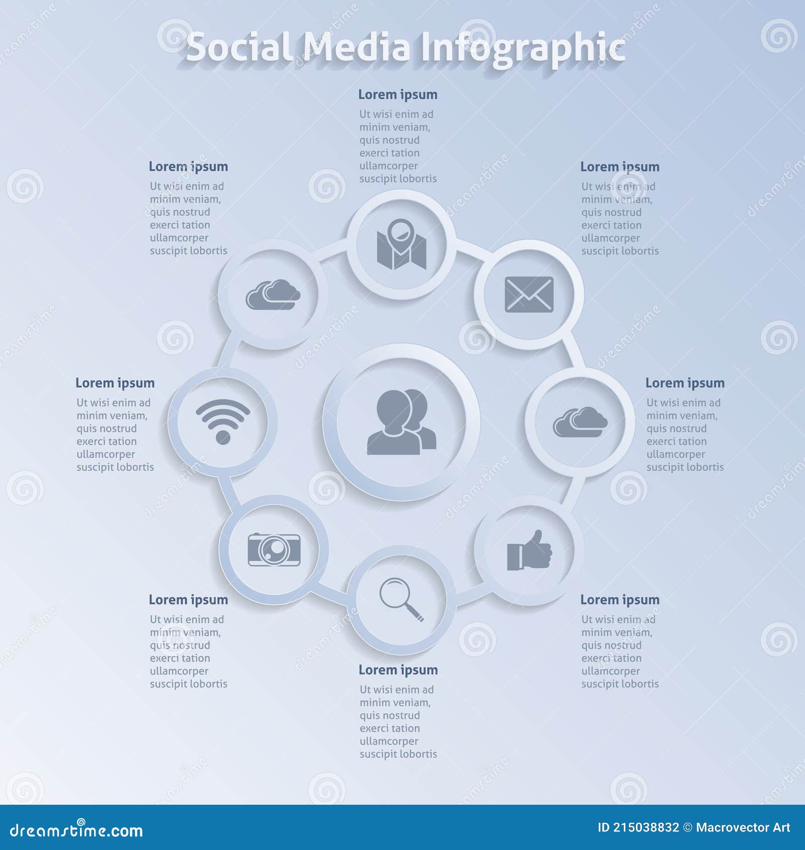 Infographic Design Social Networking Stock Vector - Illustration of ...