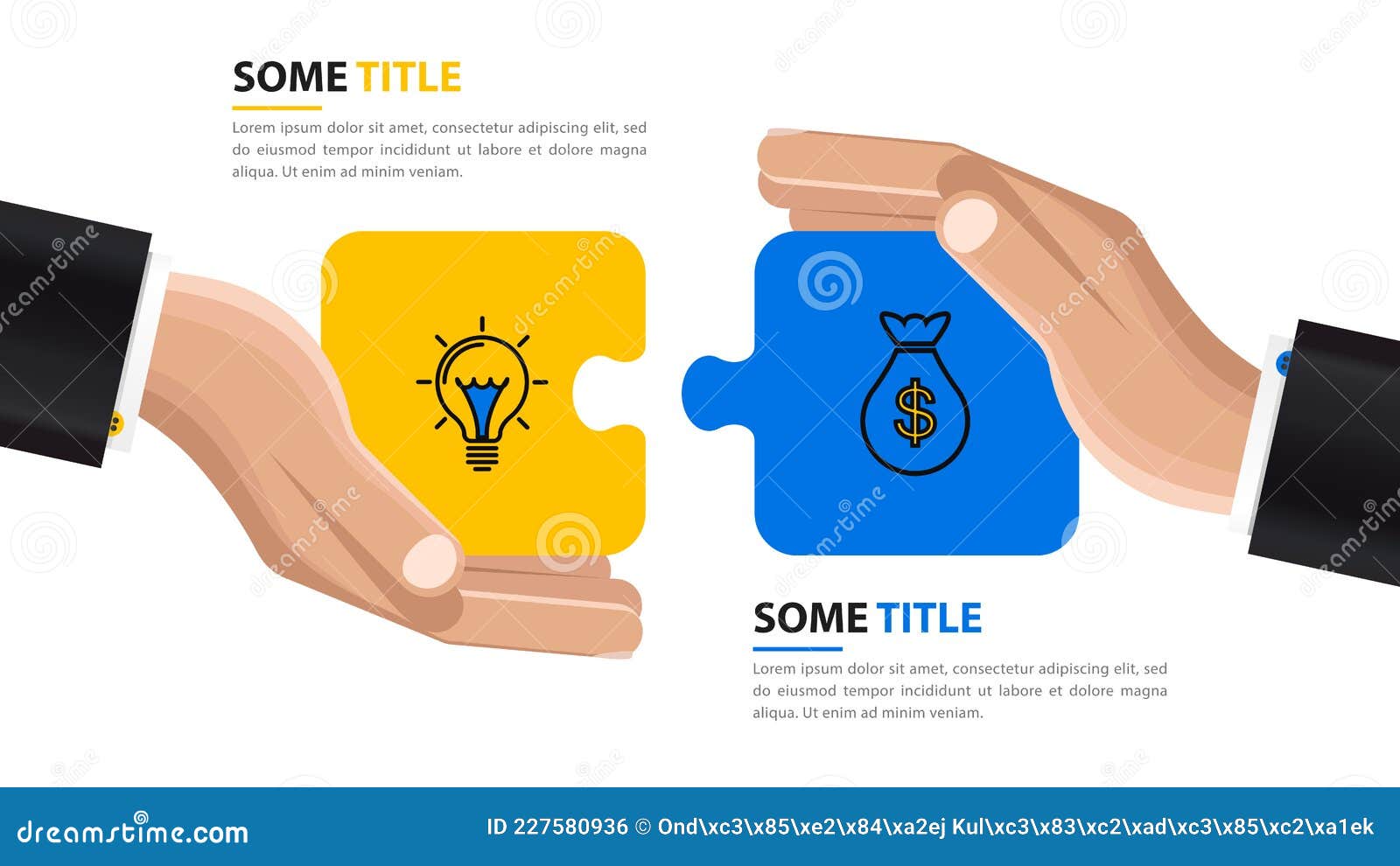 Infographic Design Template. Agreement Between Two Traders Vector ...