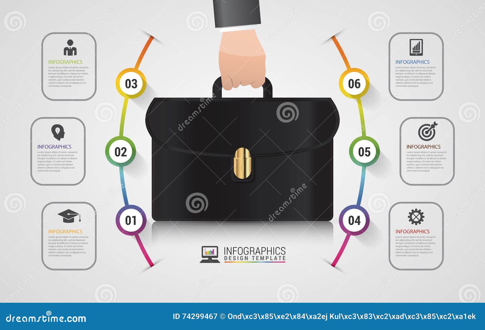 Infographic Design Template. Briefcase. Vector Stock Vector ...