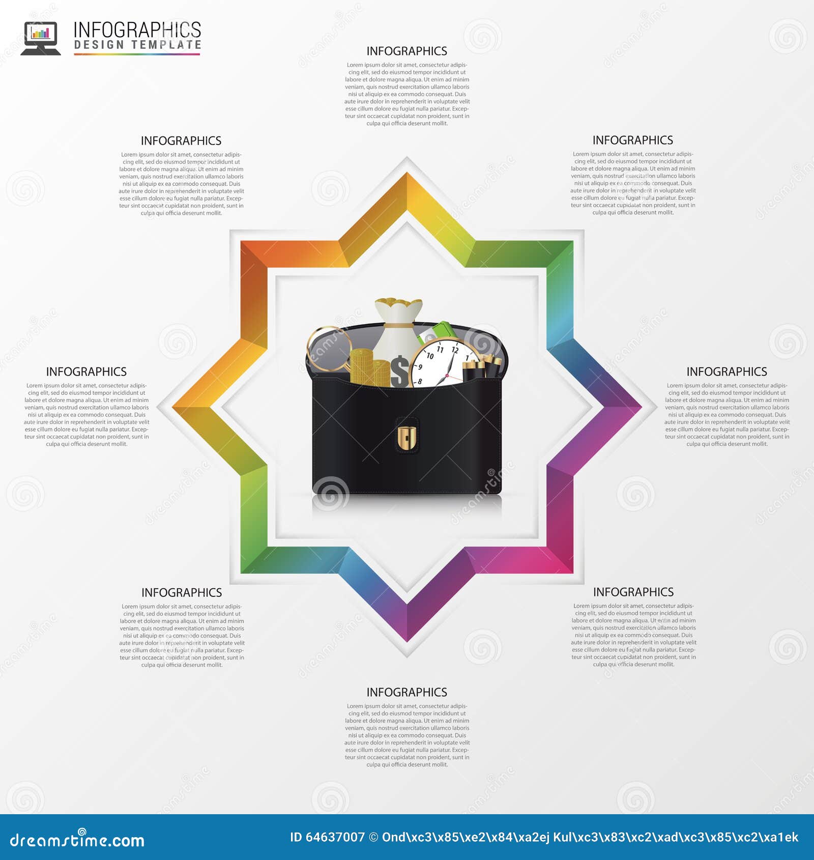 Infographic Design Template. Creative Business Case Stock Vector ...