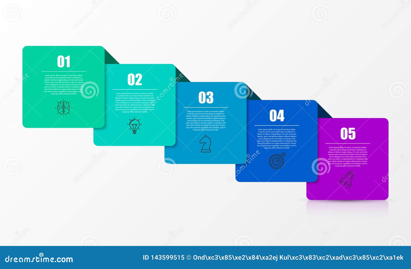 Infographic Design Template. Creative Concept with 5 Steps Stock Vector ...