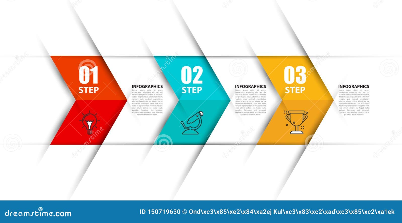 Infographic Design Template. Creative Concept with 3 Steps Stock Vector ...