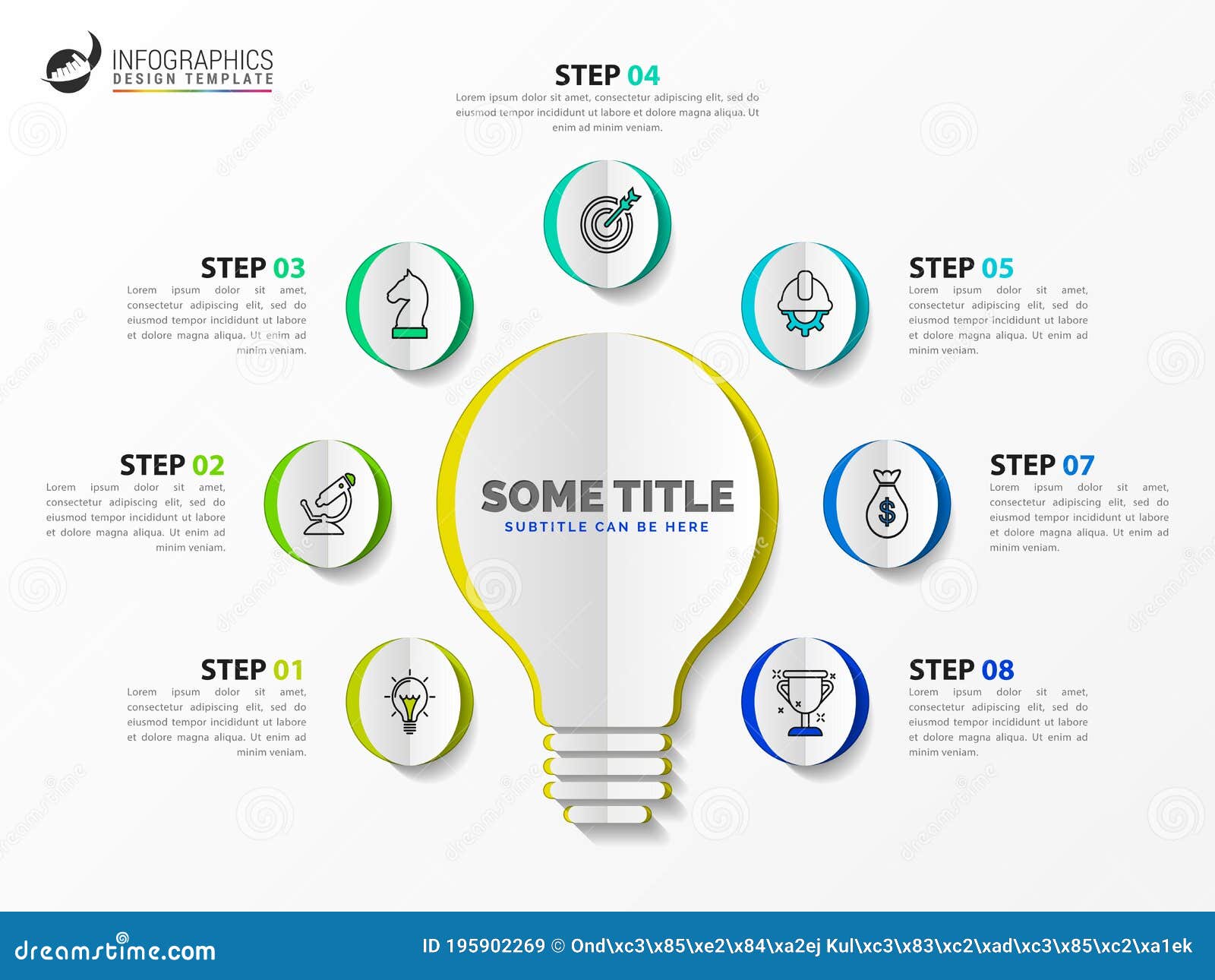 Infographic Design Template. Creative Concept with 7 Steps Stock Vector ...