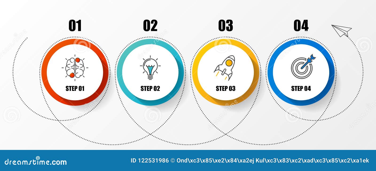 Infographic Design Template. Creative Concept with 4 Steps Stock Vector ...