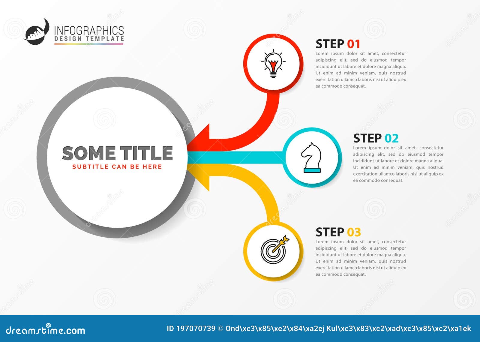 Infographic Design Template. Creative Concept with 3 Steps Stock Vector ...