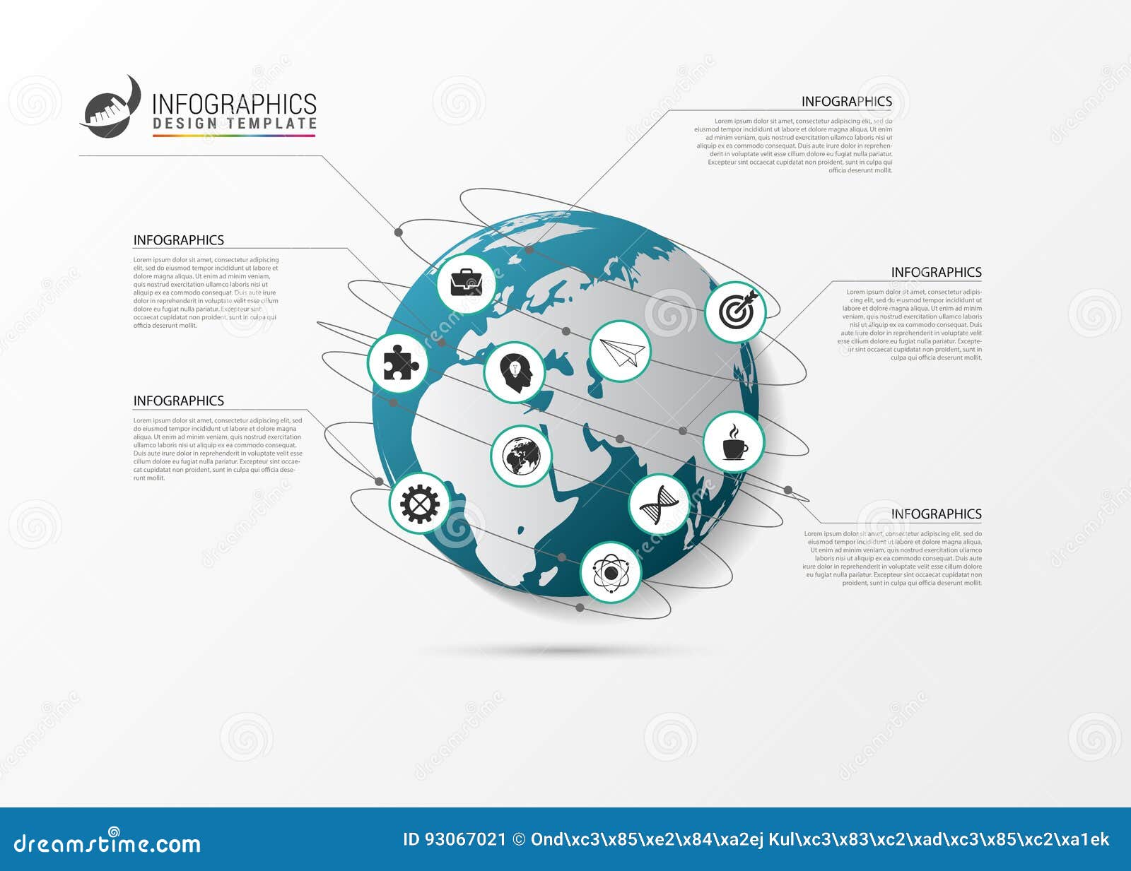 Infographic Design Template. Creative World. Network Concept Stock ...