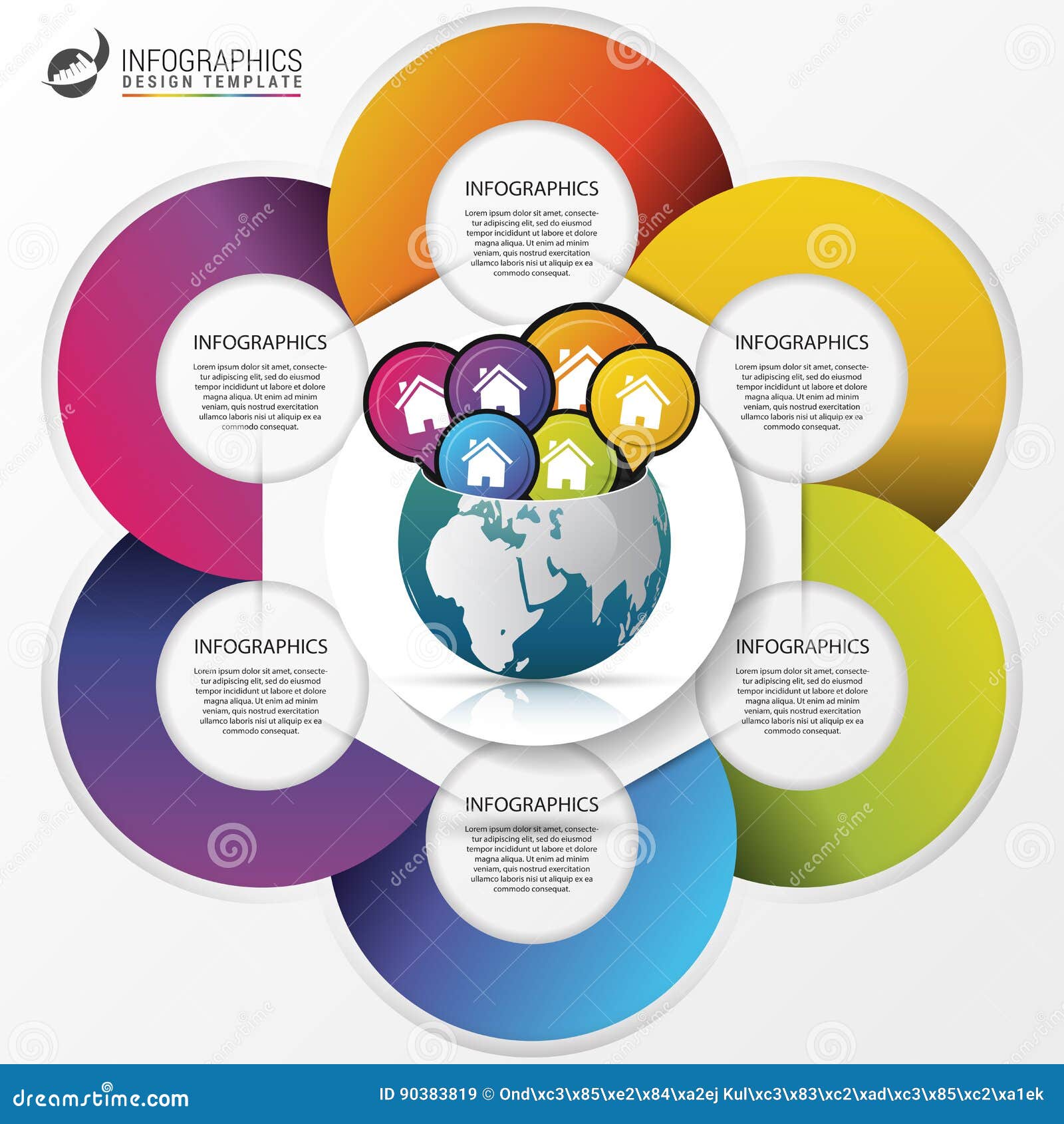 Infographic Design Template. Creative World Stock Vector - Illustration ...