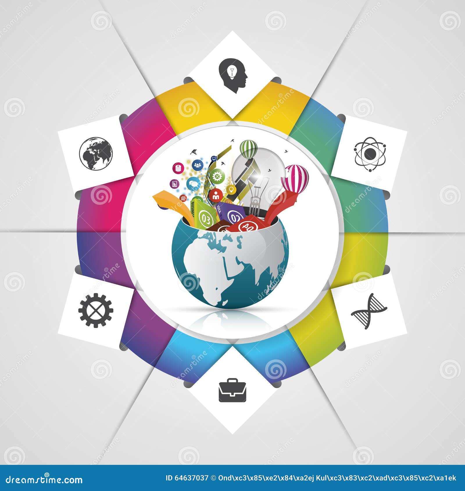 Infographic Design Template. Creative World Stock Vector - Illustration ...