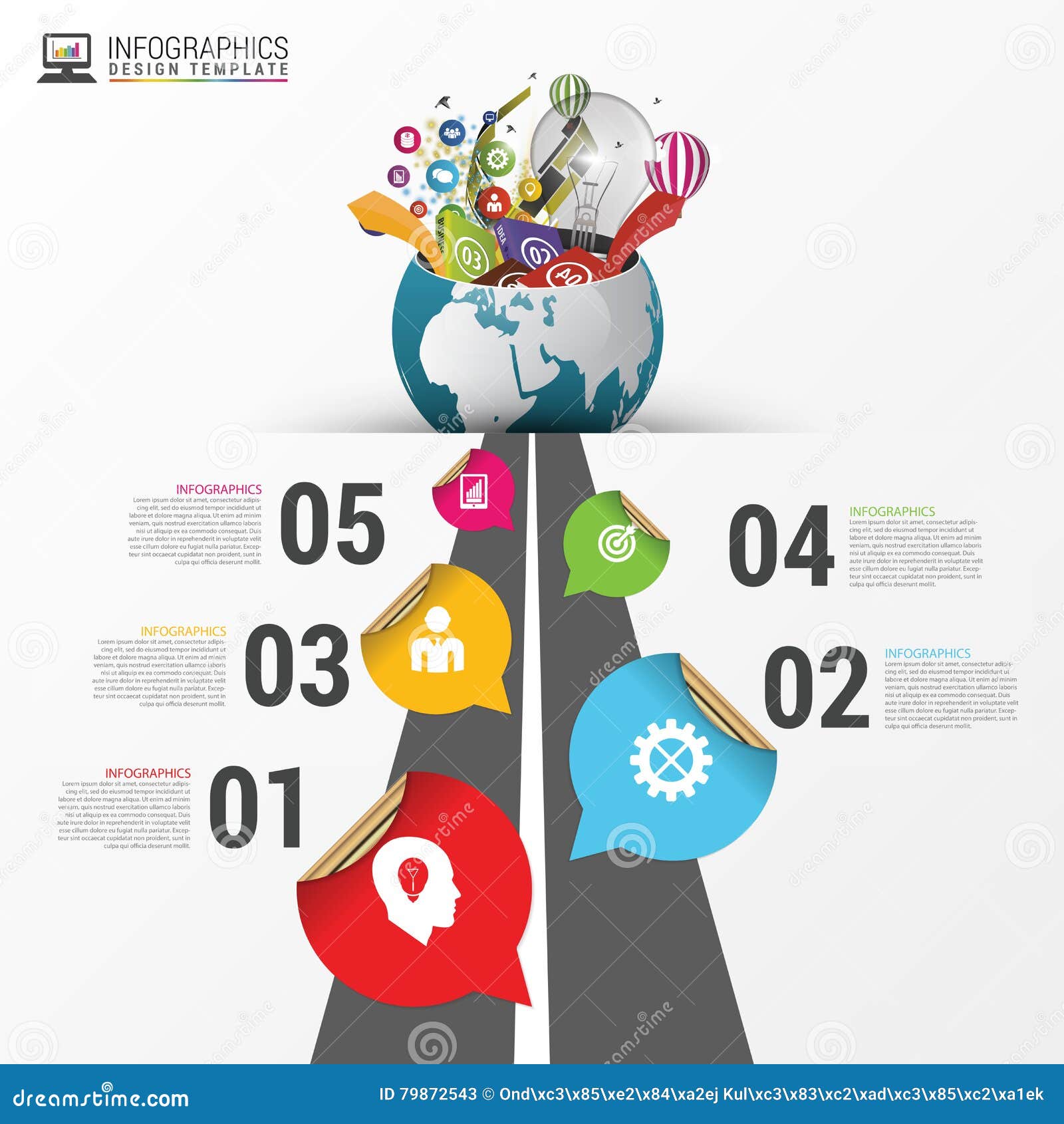Infographic Design Template. Creative World Stock Vector - Illustration ...