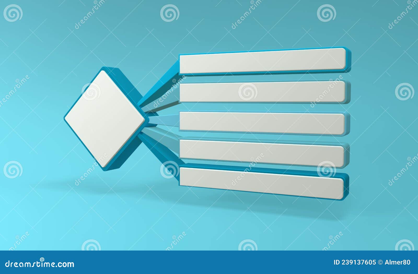 Infographic Design Template. Five Components of One Stock Illustration ...