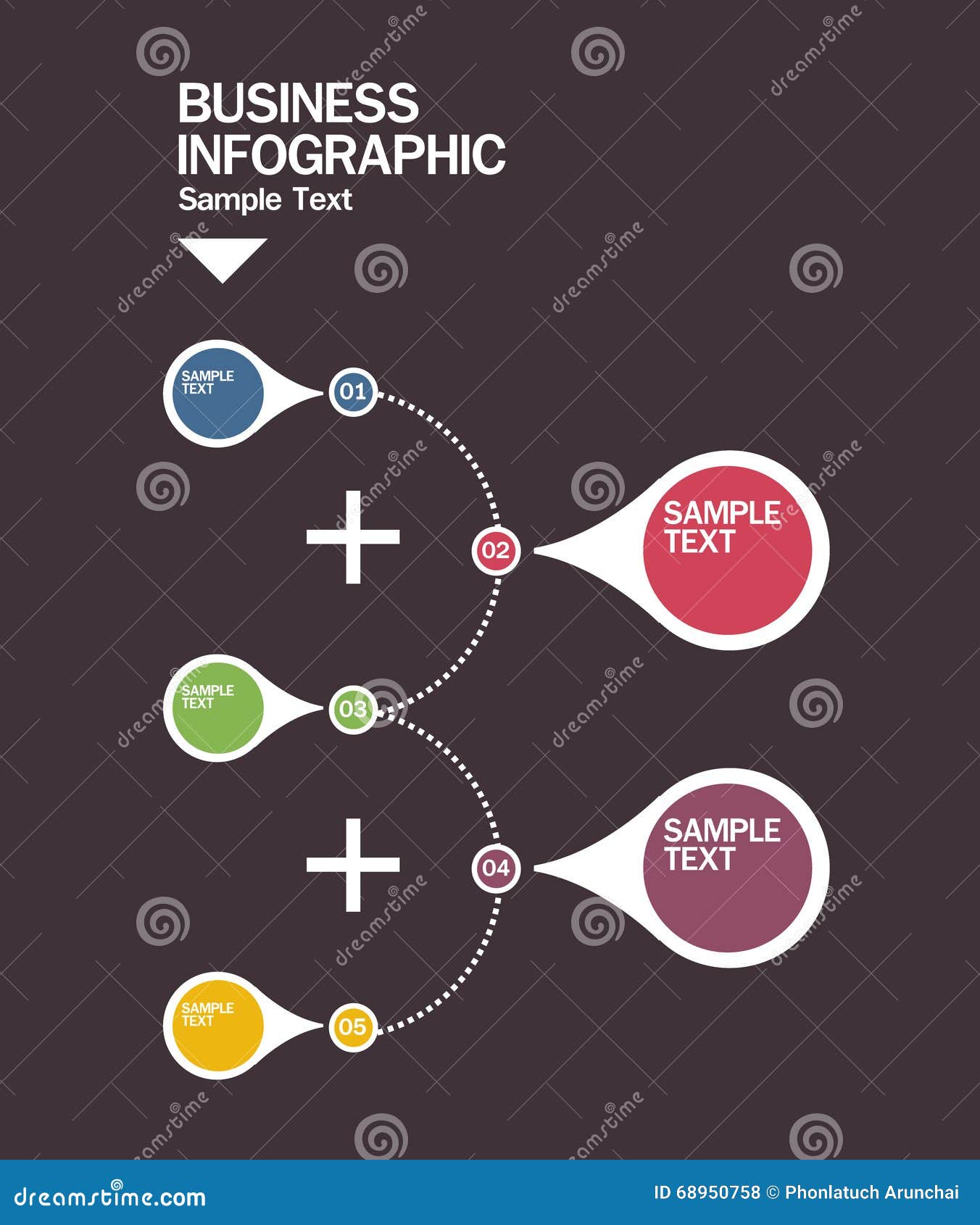Infographic Design Template With Graphic Elements Set Illustration ...