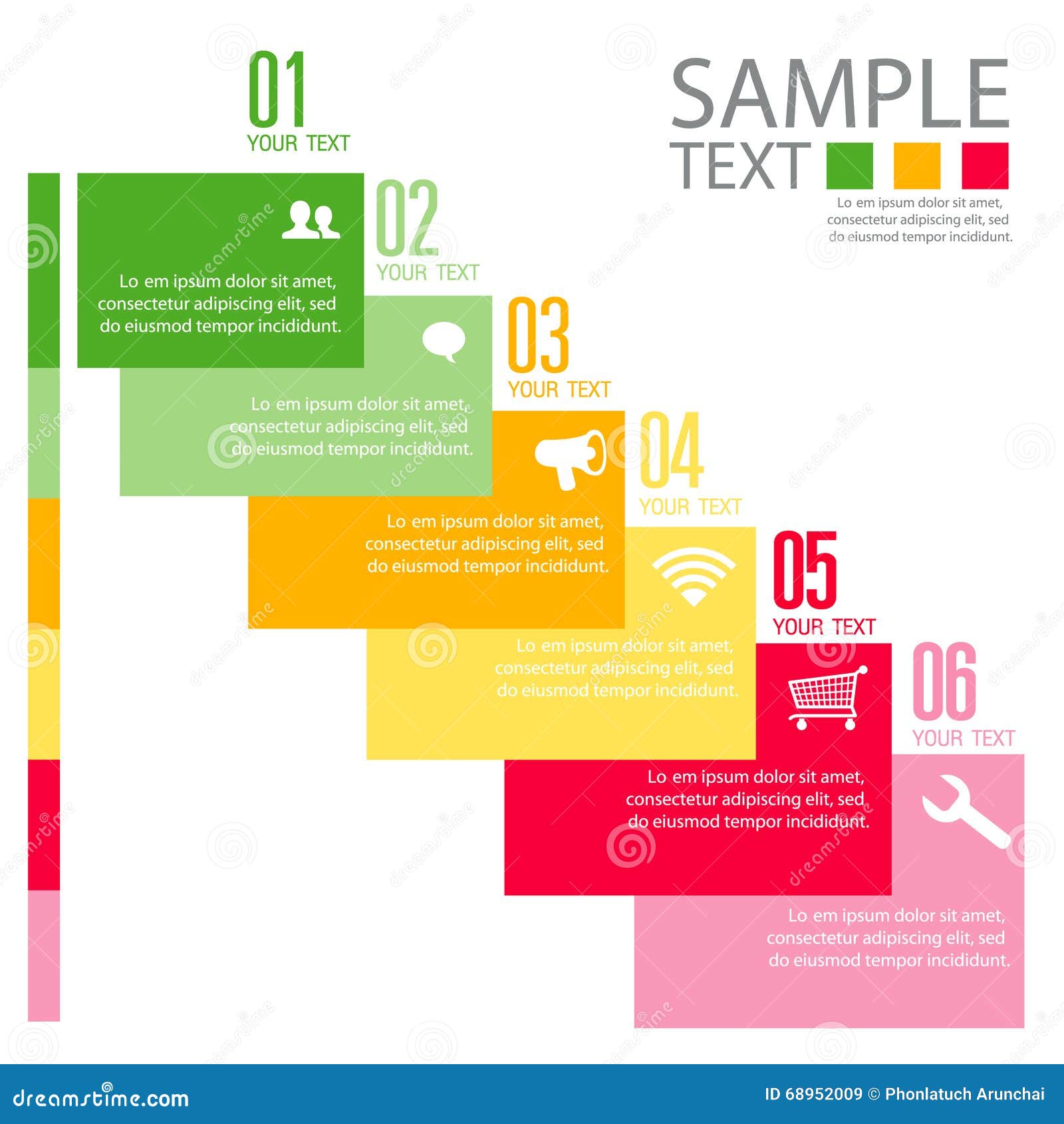 Infographic Design Template with Graphic Elements Set Illustration ...