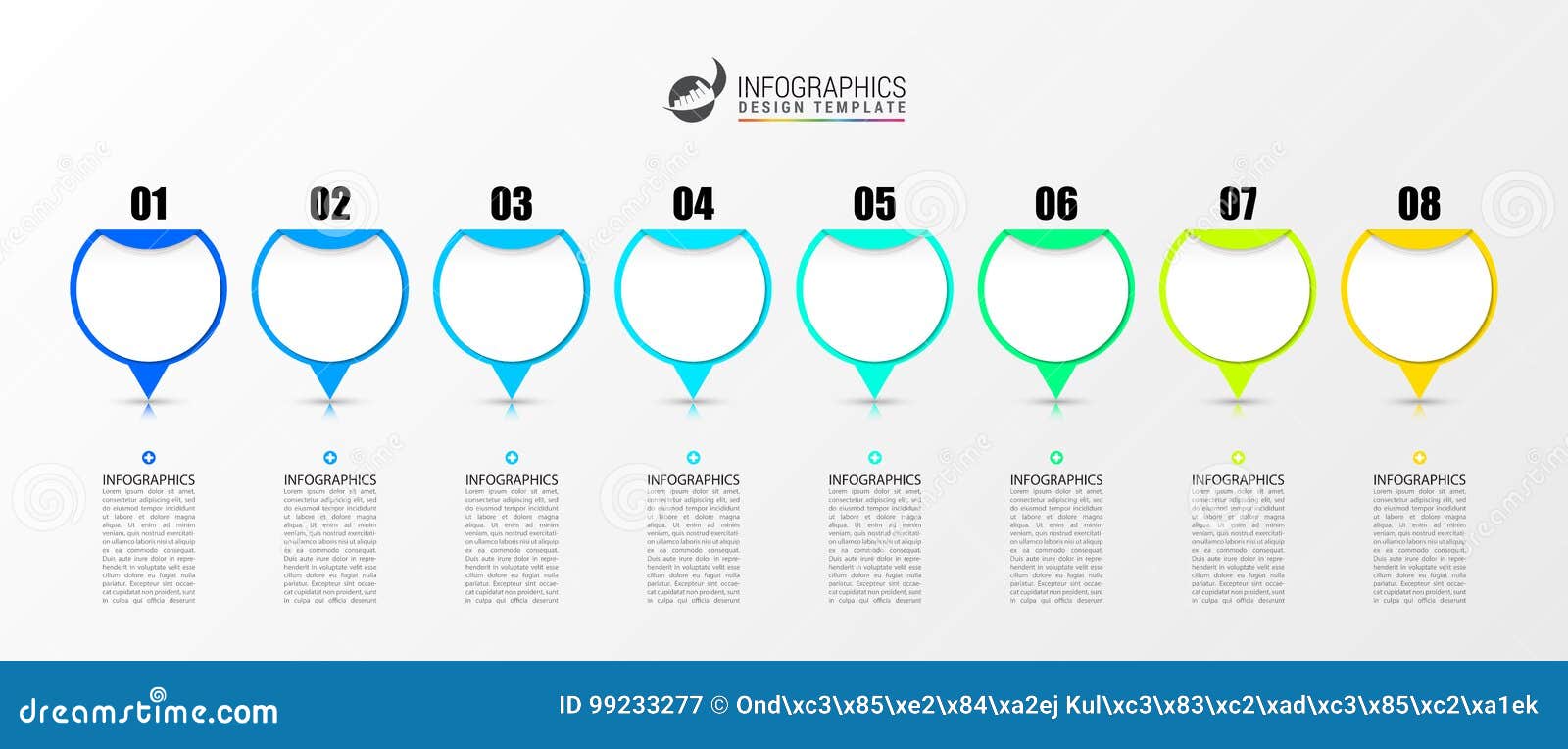 Horizontal Timeline Infographics 4 Steps Vector Illustration ...