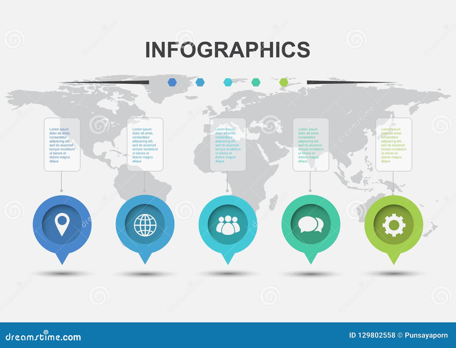 Infographic Design Template with Marker Elements Stock Vector ...