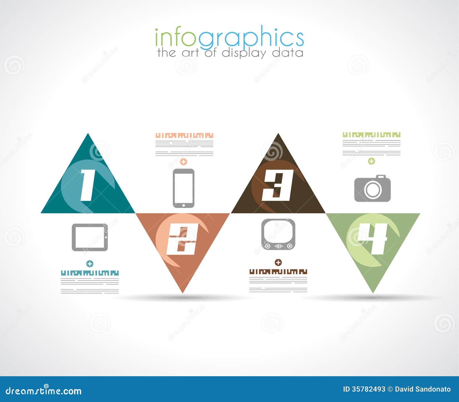 Infographic Design Template with Modern Flat Style. Stock Vector ...