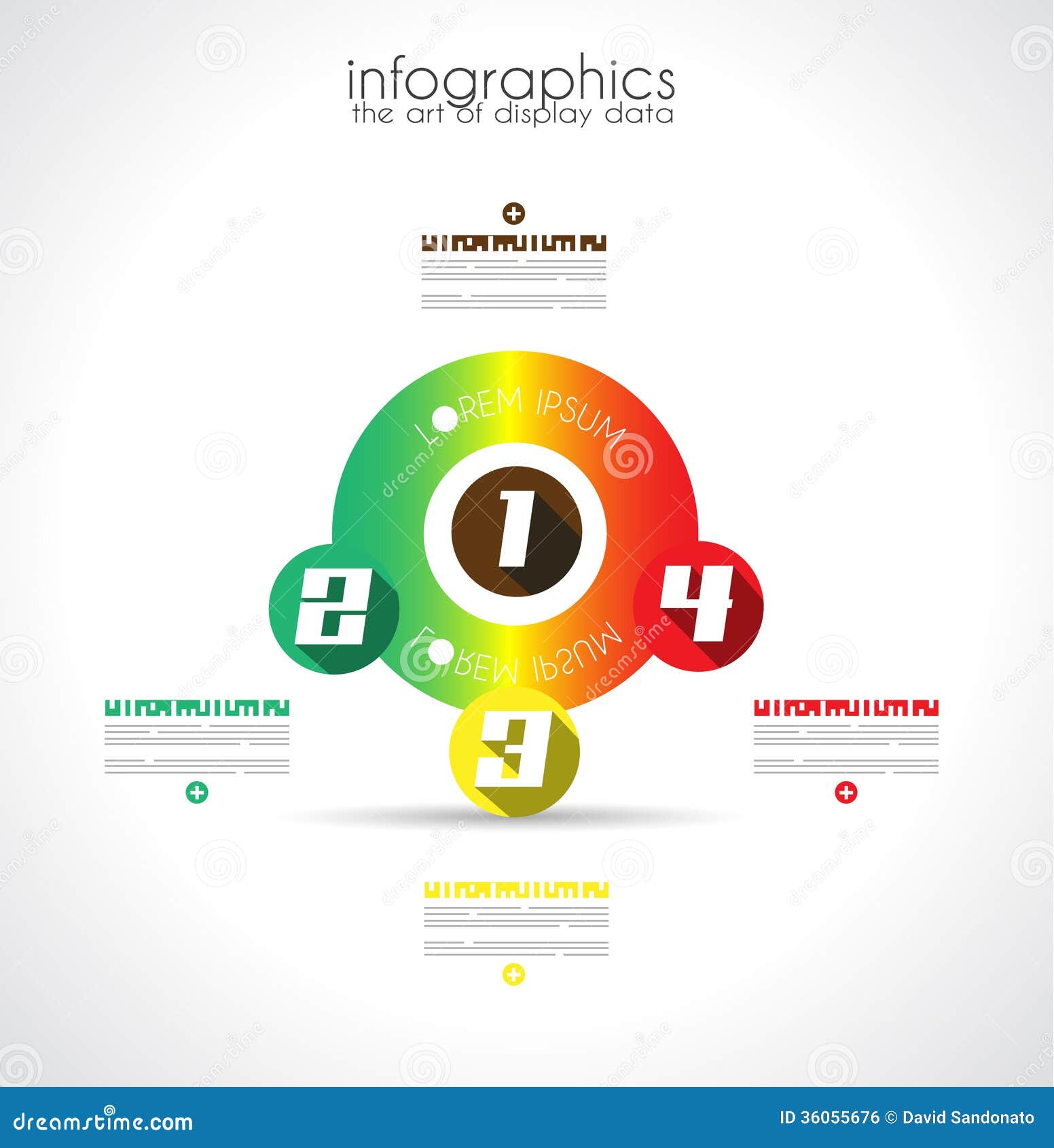 Infographic Design Template with Modern Flat Style. Stock Illustration ...