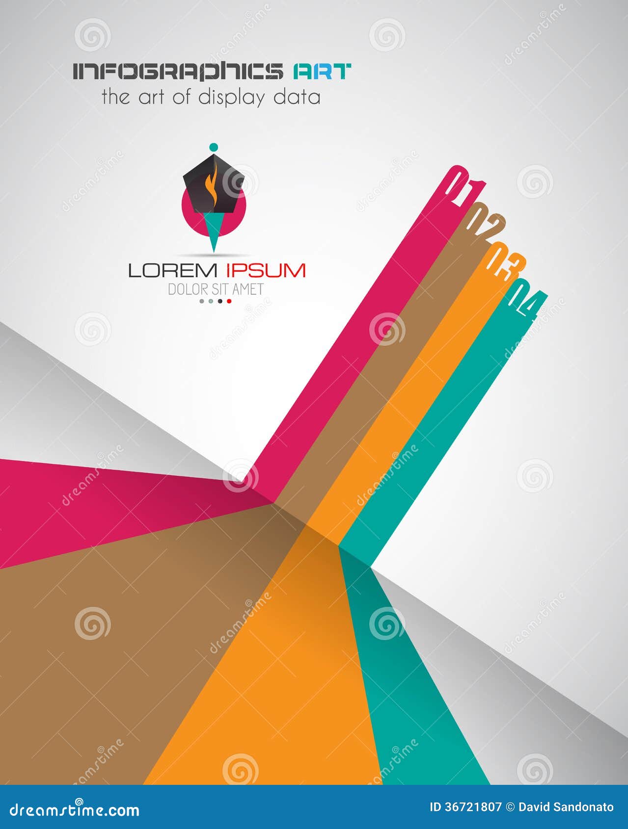 Infographic Design Template with Modern Flat Style Stock Vector ...