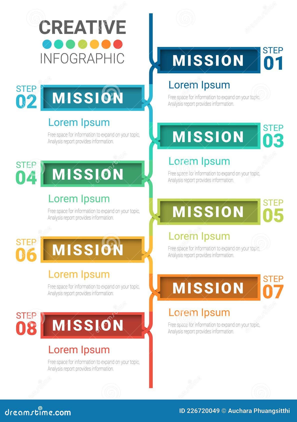 Infographic Design Template with Numbers 8 Option Stock Vector ...