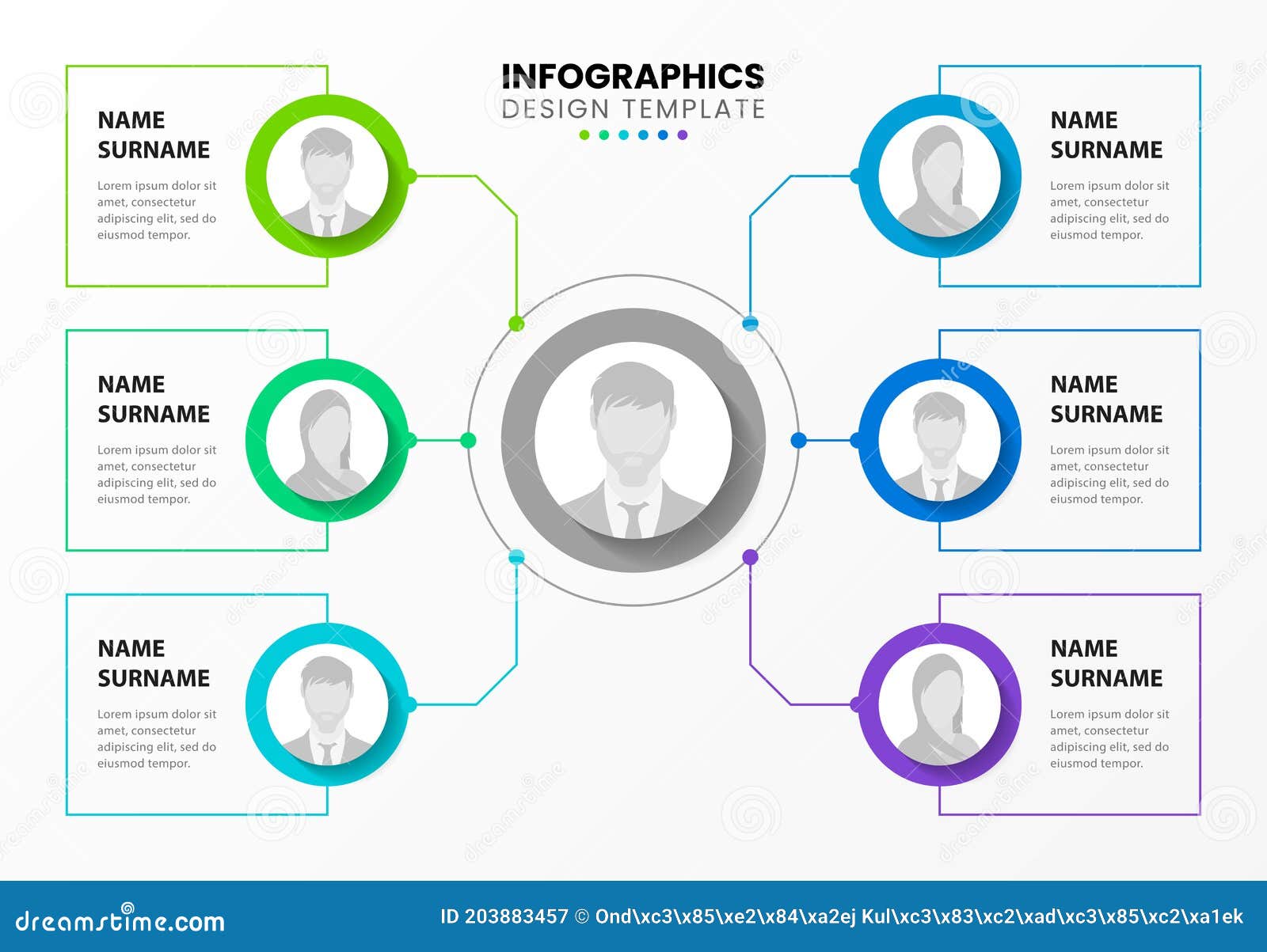 Infographic Design Template. Organization Chart Stock Vector ...
